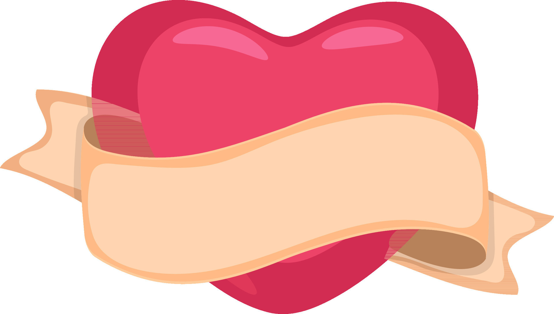 Heart Shape with ribbon 24683906 Vector Art at Vecteezy