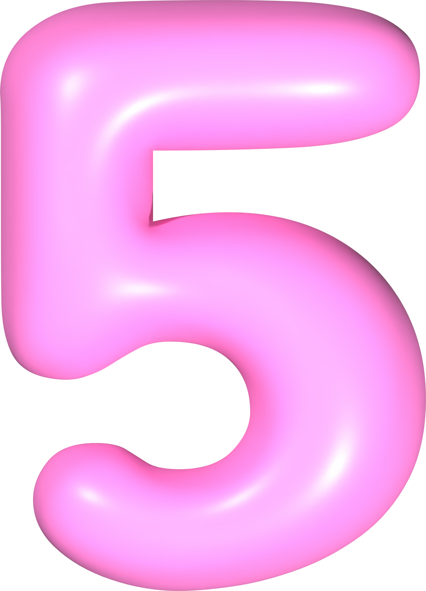 Pink 3d Number 5 24683989 Png