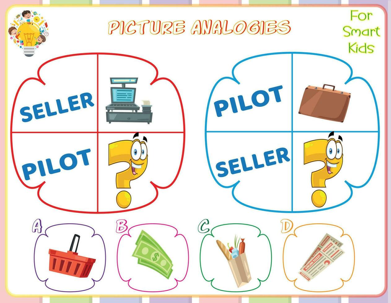 Logic worksheet picture analogies for kids are educational exercises ...