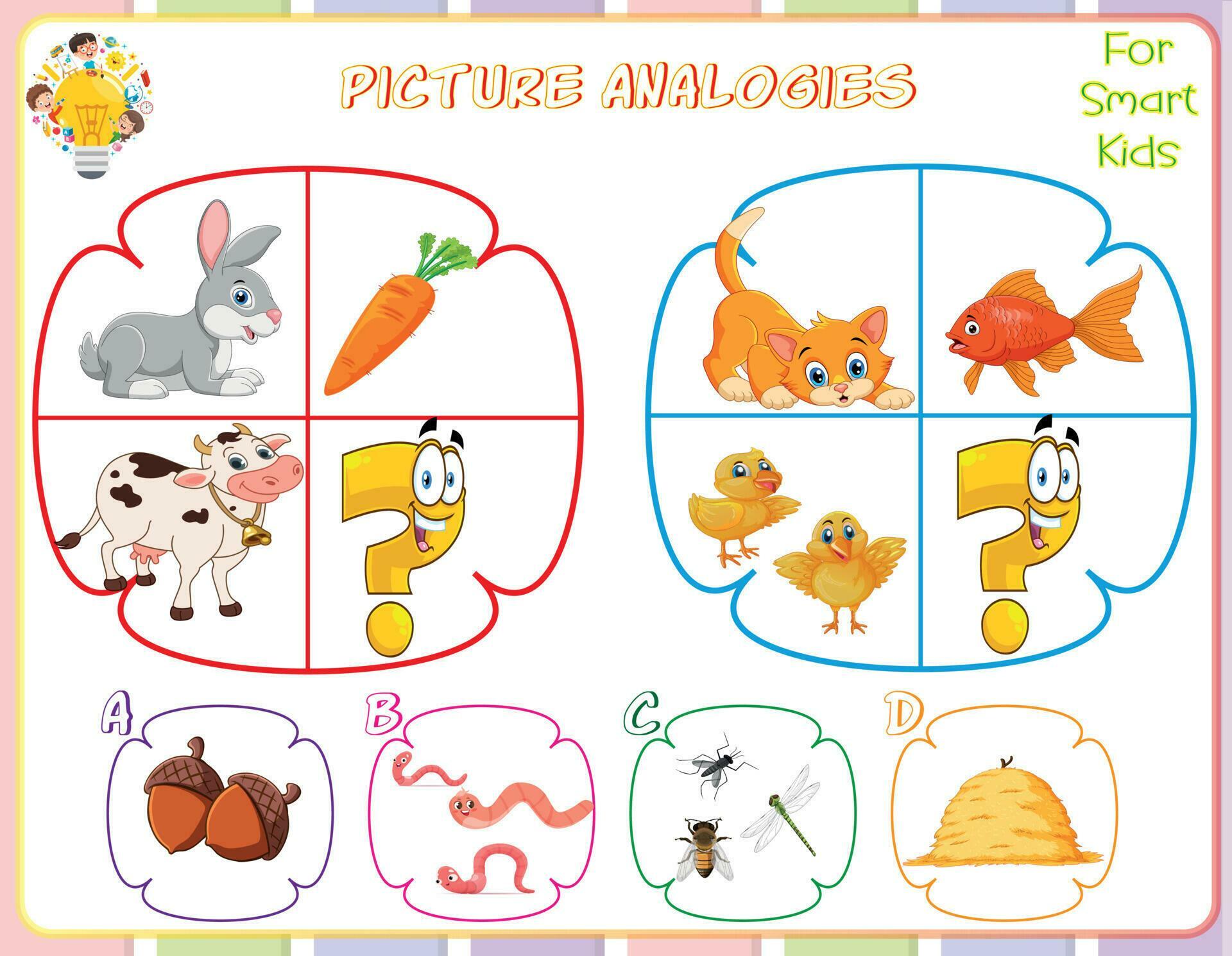 Logic worksheet picture analogies for kids are educational exercises ...
