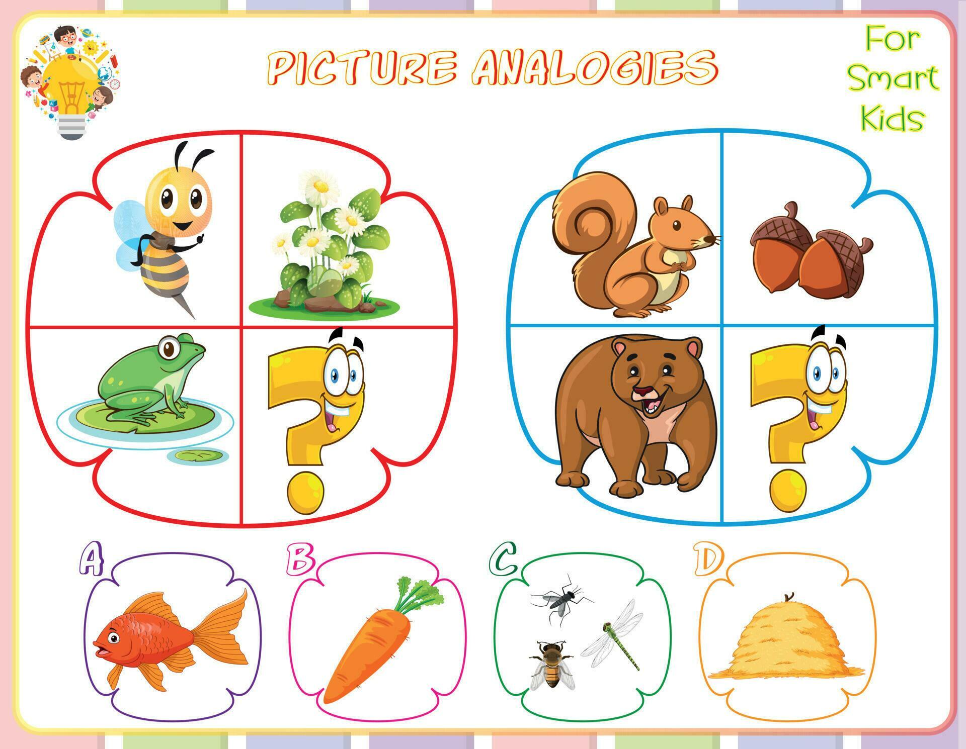 Logic worksheet picture analogies for kids are educational exercises ...