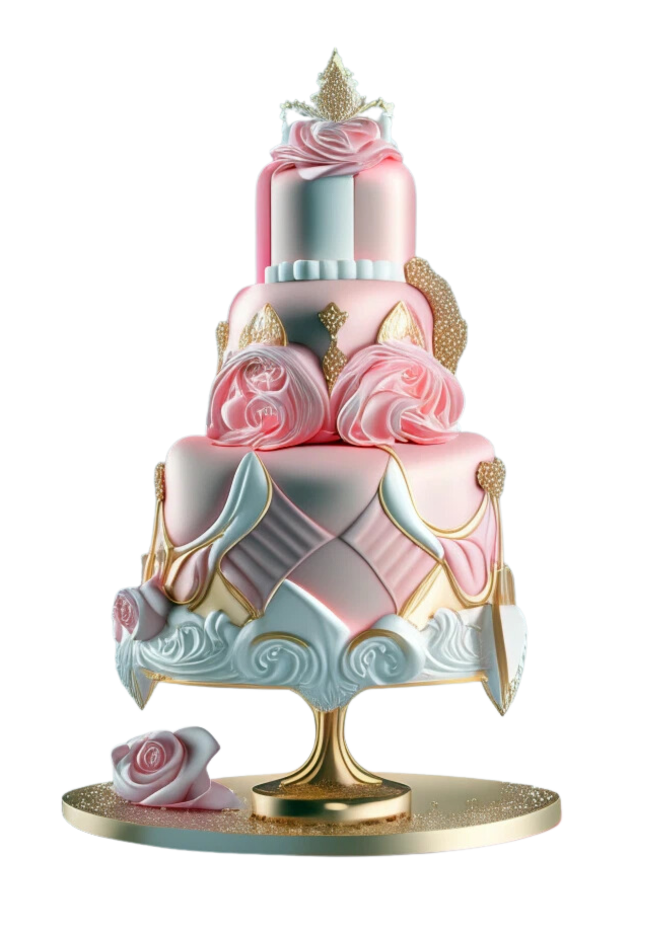 Royal Tiered Pink Princess Cake 24693359 Png