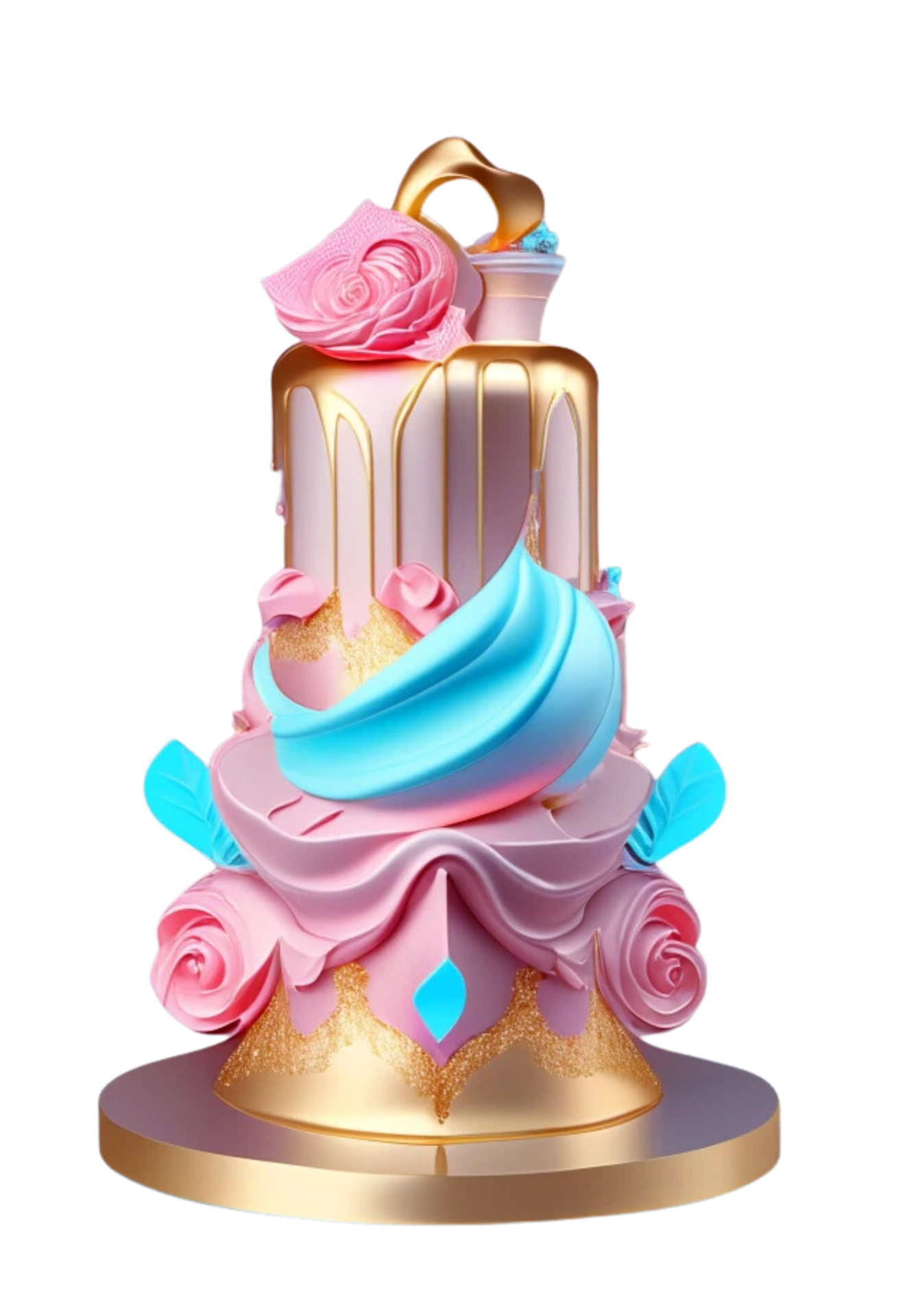 Royal Tiered Pink Princess Cake 24693364 Png