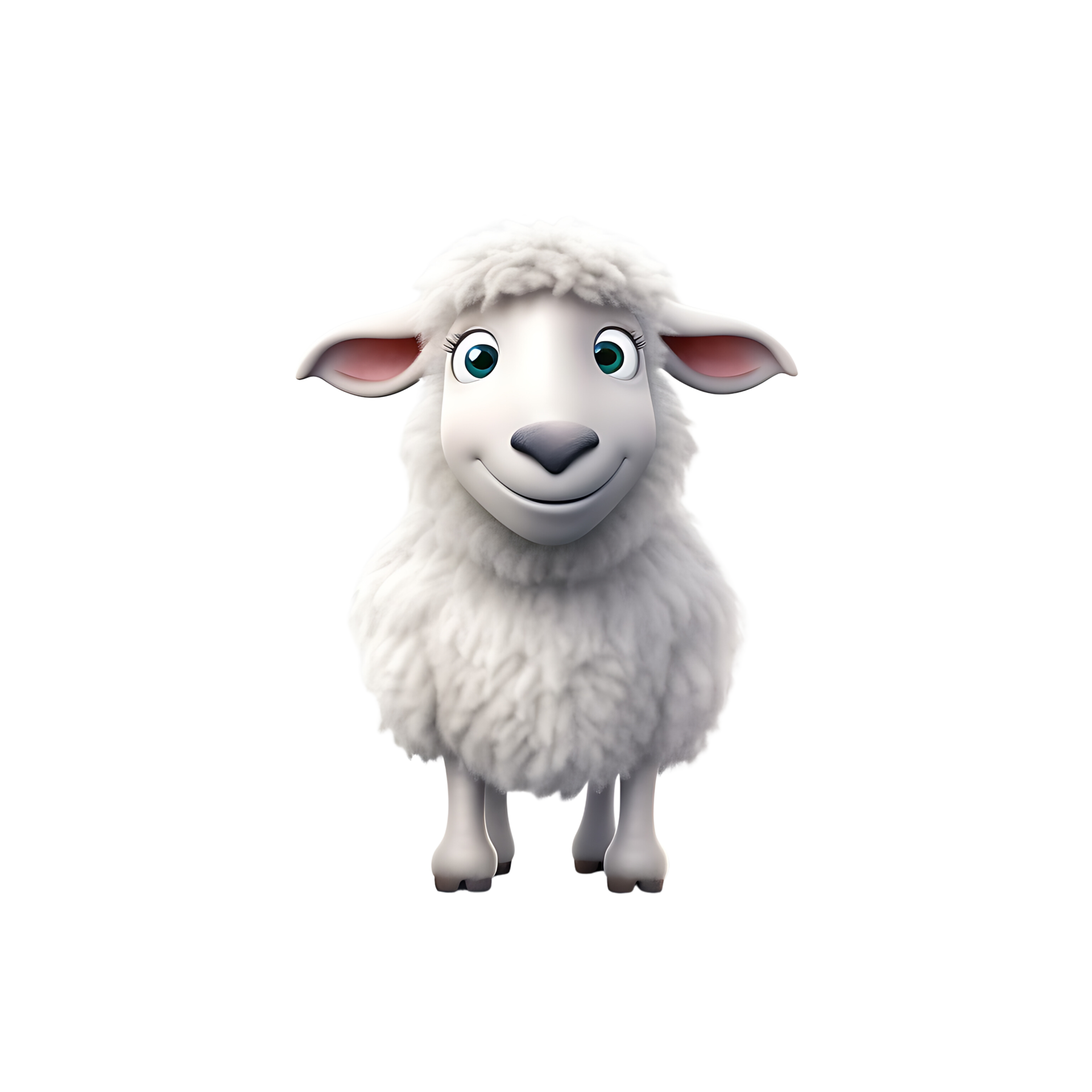 3d Realistic Cute Sheep 24693793 Png
