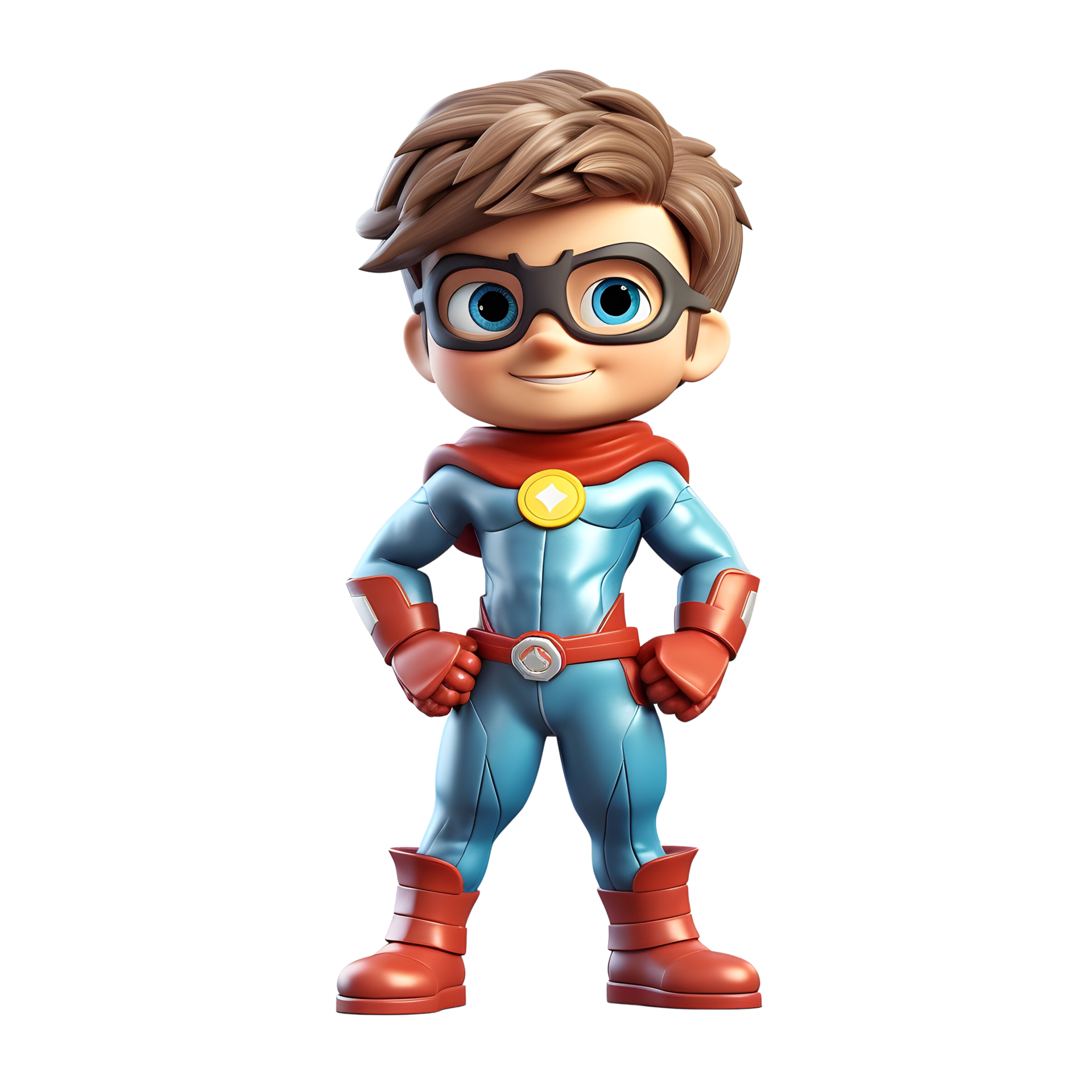 3d Render Little Boy In Superhero Costume Mascot AI Genereated 3d-render-little-boy-in-superhero-costume-mascot-ai-genereated