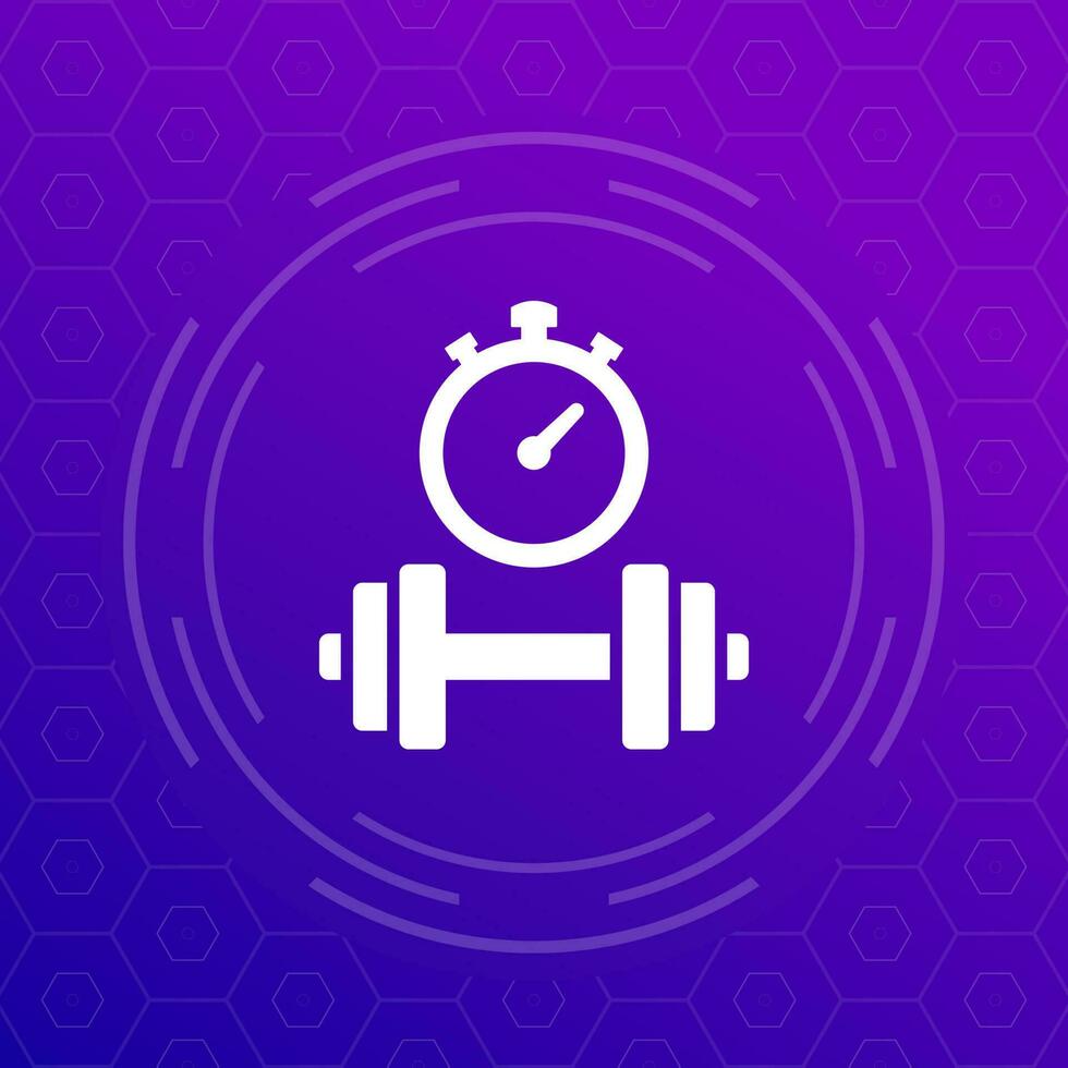 workout time icon with a stopwatch, vector 24694433 Vector Art at Vecteezy