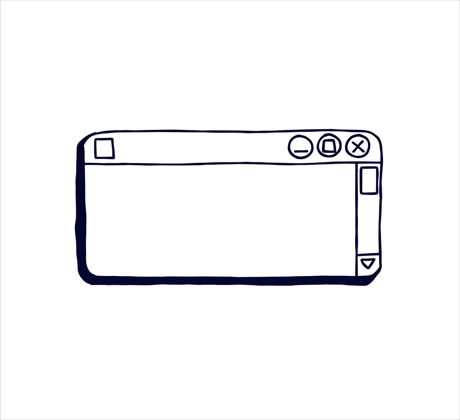 Retro computer interface. Vintage old browser and dialog window template in 90s style isolated ...