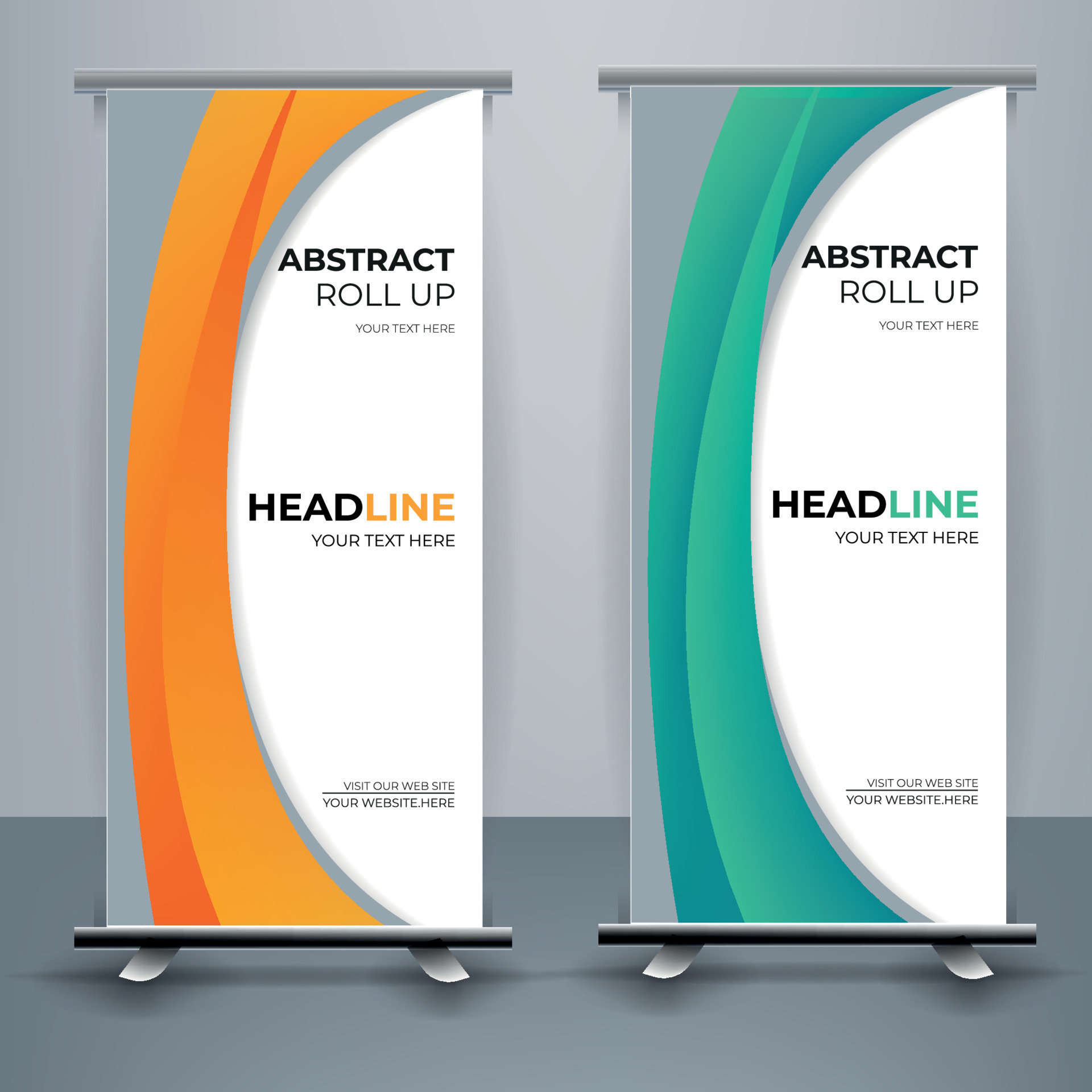 Modern roll up banner template, Standee template, X-banner template ... Modern roll up banner template, Standee template, X-banner template ...