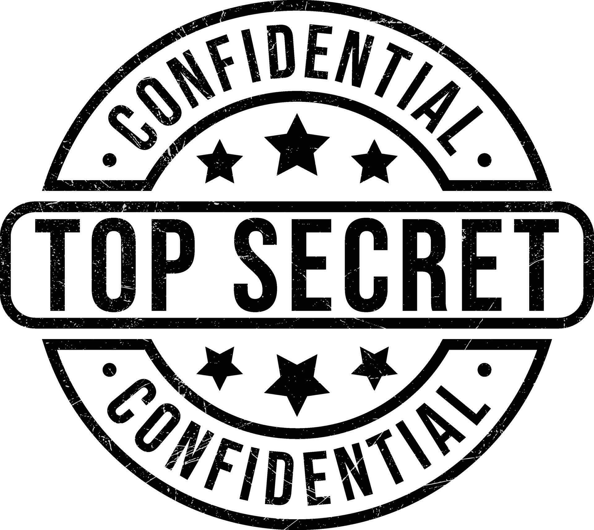 Top Secret Stamp, Confidential Badge, Top Secret Vector, Confidential Stamp, Vector Illustration ...
