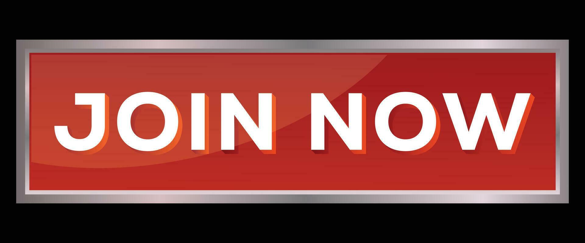 Join Now Button, Join Now Badge, Join Now Label Vector Illustration With 3D Glossy Style, Push ...