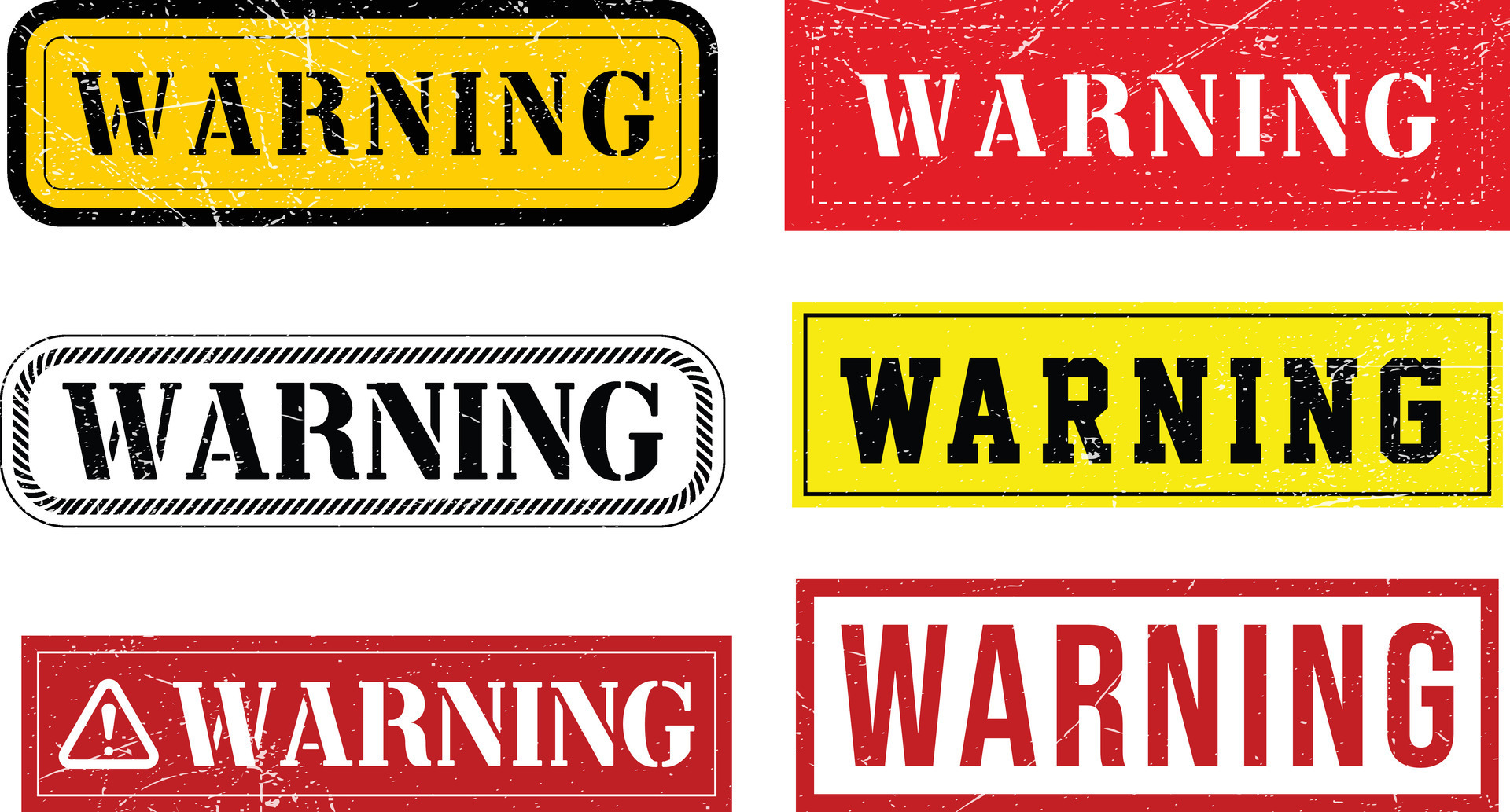 Warning Stamp, Label, Sign, Vector, Badge, Seal, Tag, Square Warning ...