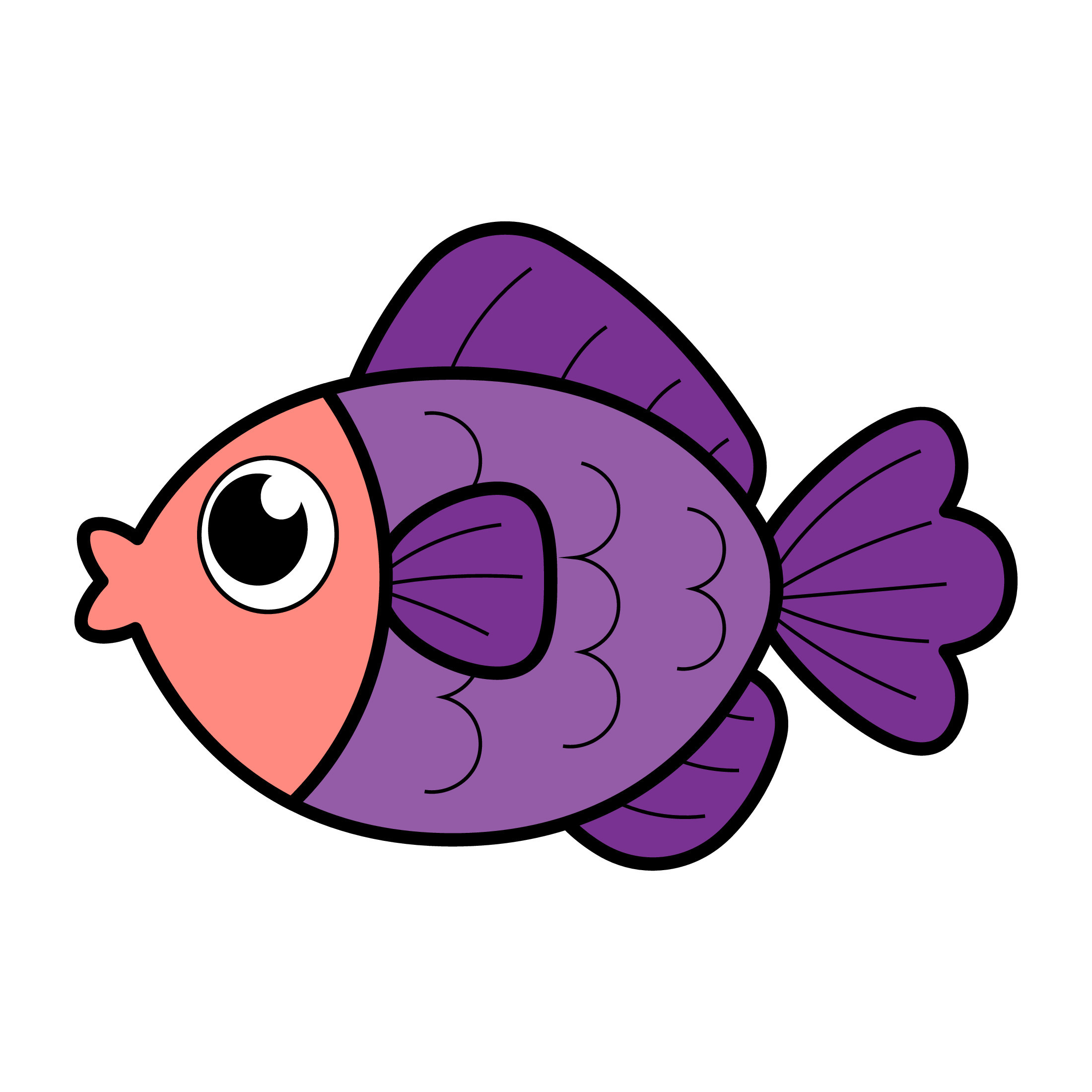 Cute fish vector image 24700981 Vector Art at Vecteezy