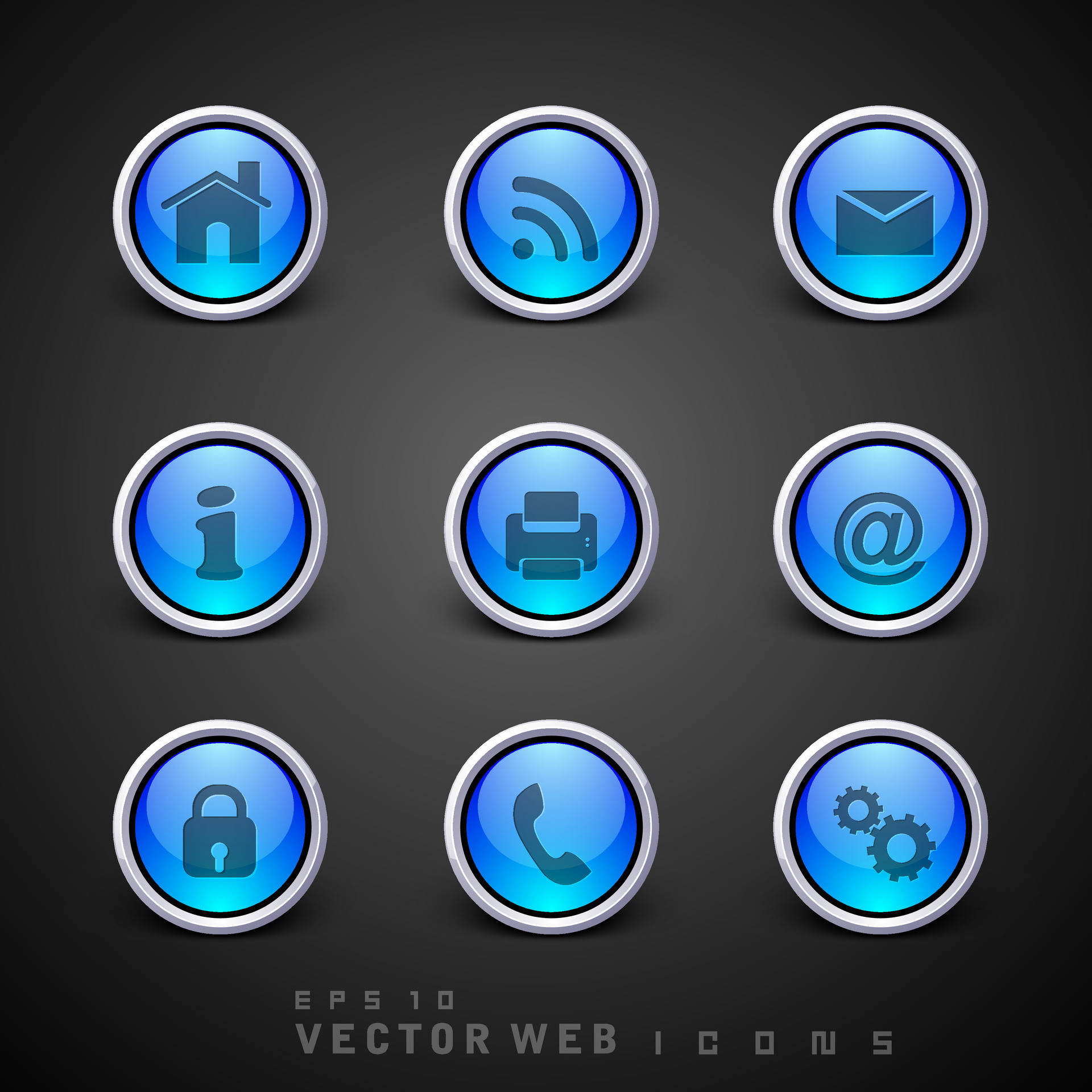 Web mail icons set. Can be used for websites, web applications. email ...