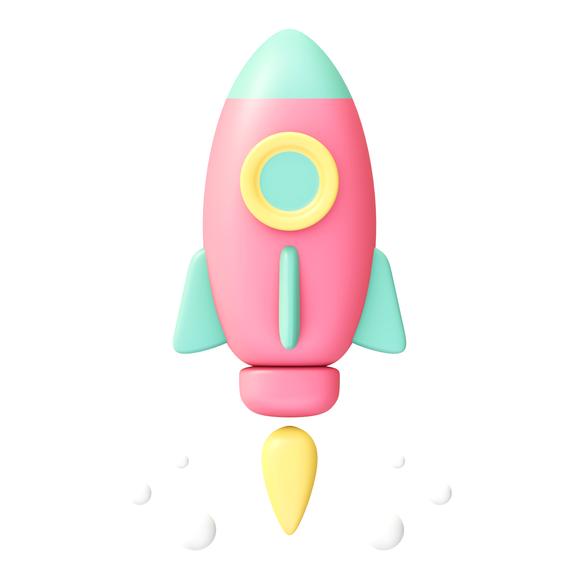 3d Illustration Icon Of Pink Rocket Launcher Or Spaceship For Ui Ux Web Mobile App Social Media