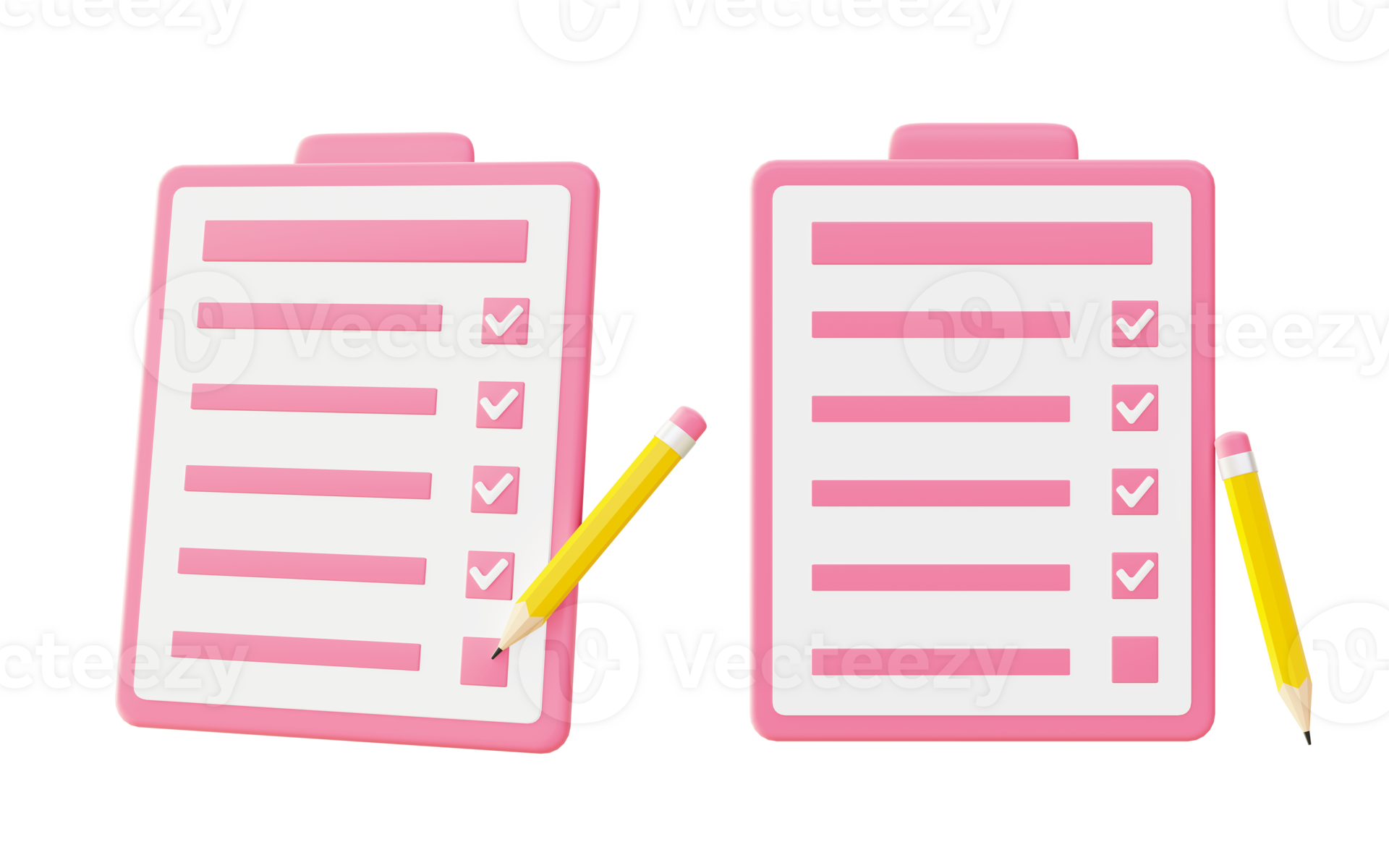 3d illustration icon of checkbox or checklist with pencil for UI UX web ... 3d illustration icon of checkbox or checklist with pencil for UI UX web ...