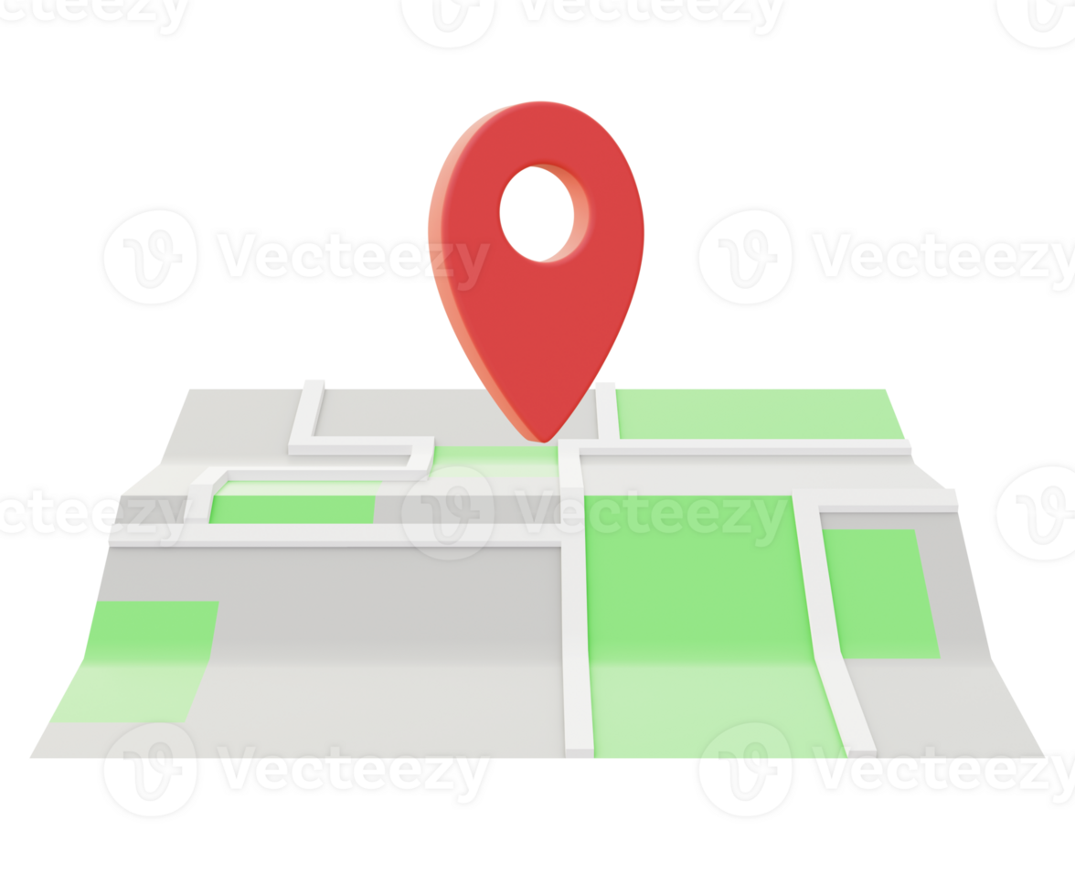 3d Illustration Icon Of Paper Map Front For Ui Ux Web Mobile App Social Media Ads 24704180 Png