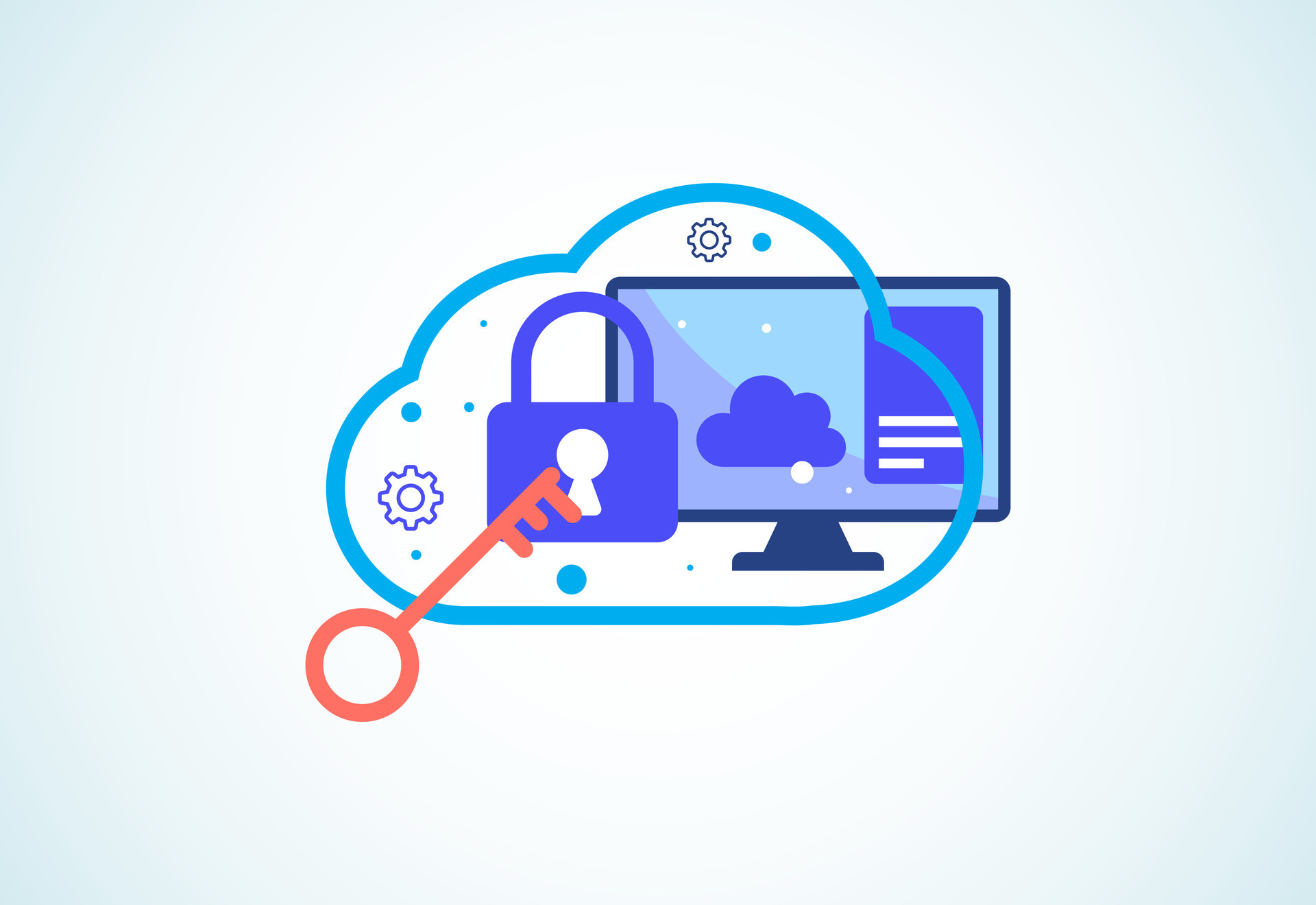 Cloud Computing Security Design Concept Online Security And Data
