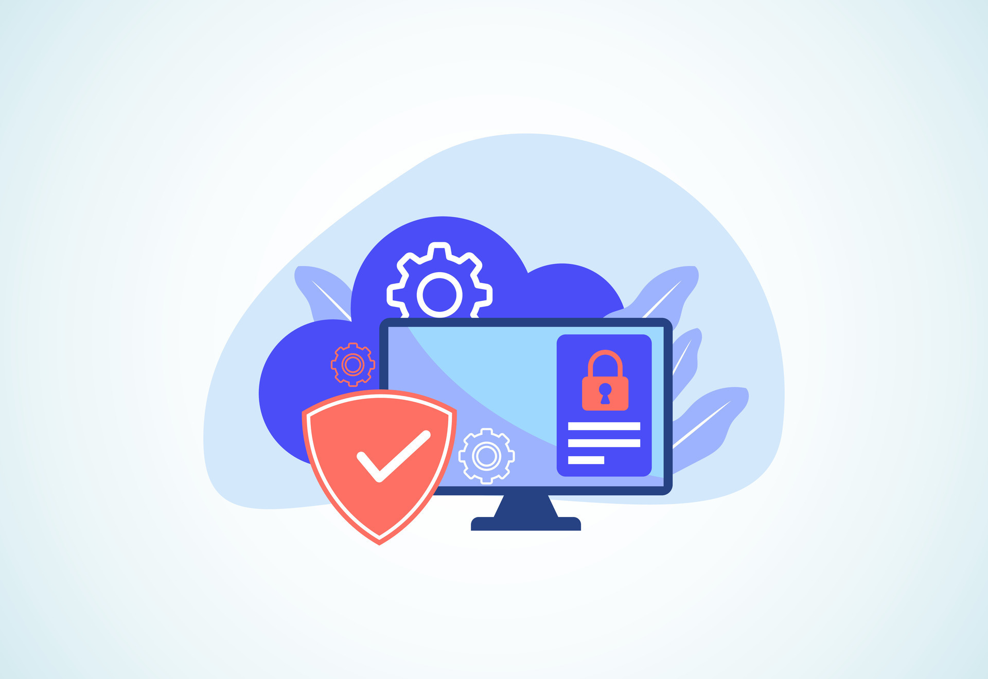 Cloud Computing Security Design Concept Online Security And Data