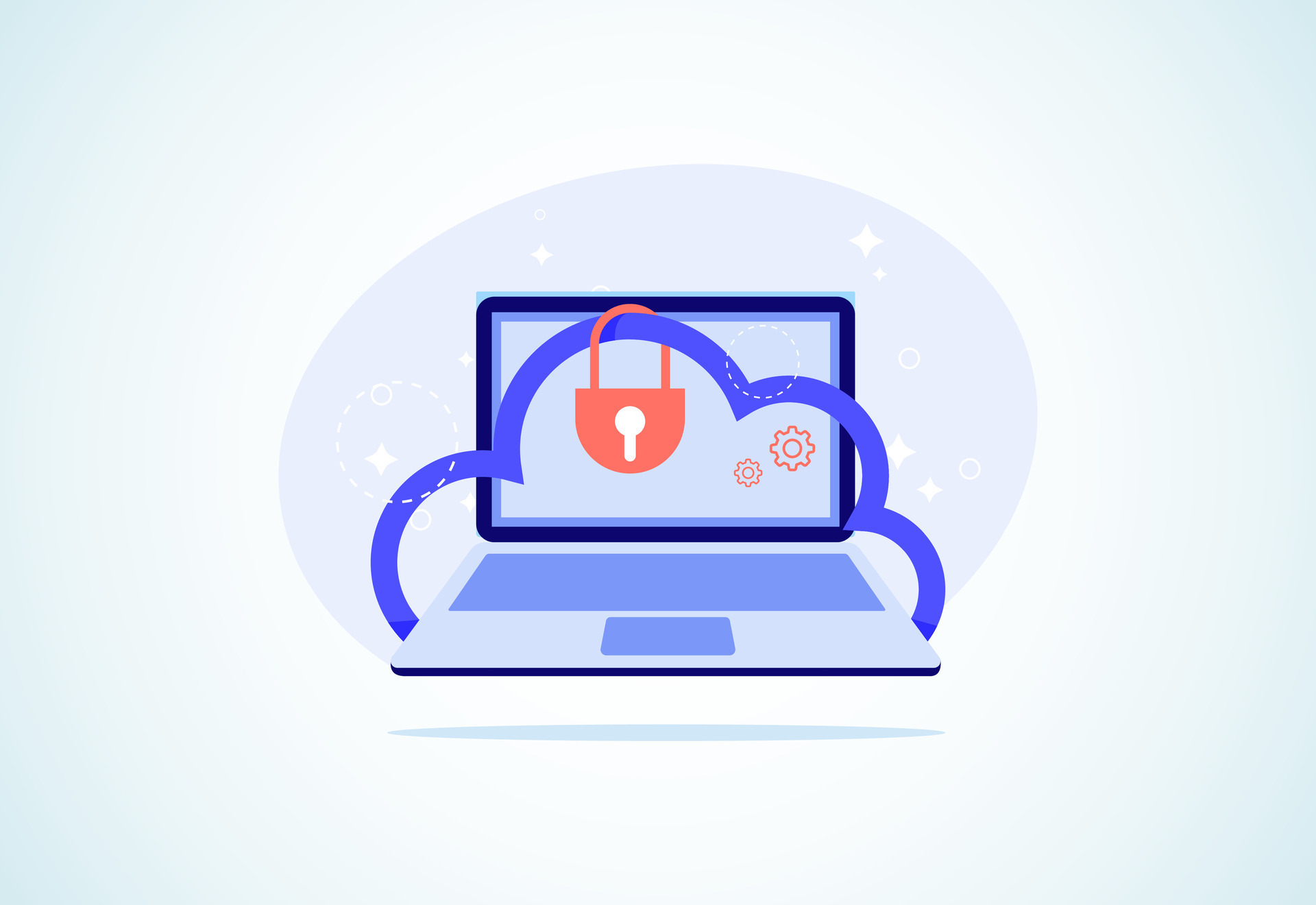 Cloud Computing Security Design Concept Online Security And Data