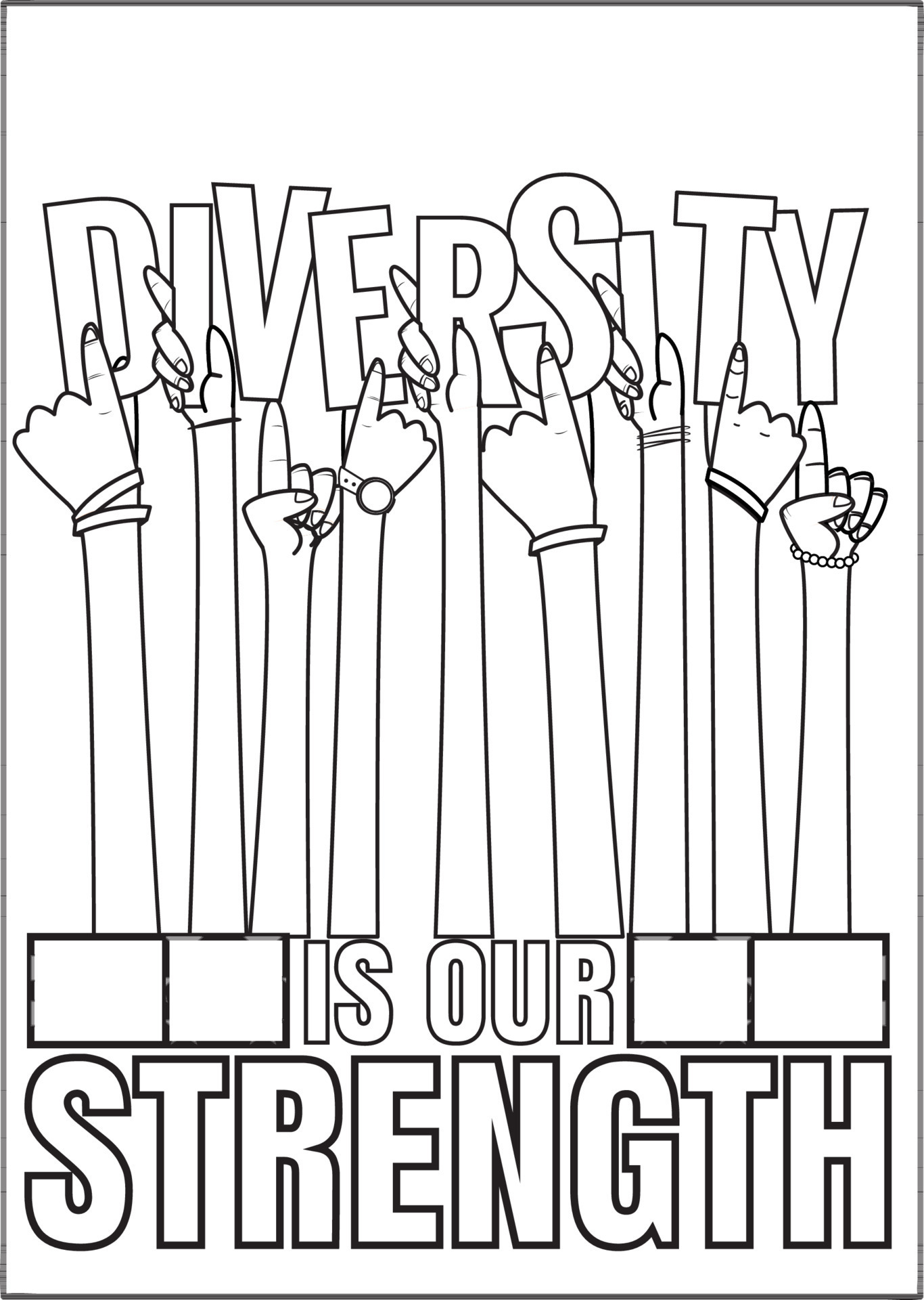 Diversity And Inclusion Coloring Pages Diversity Coloring Pages The