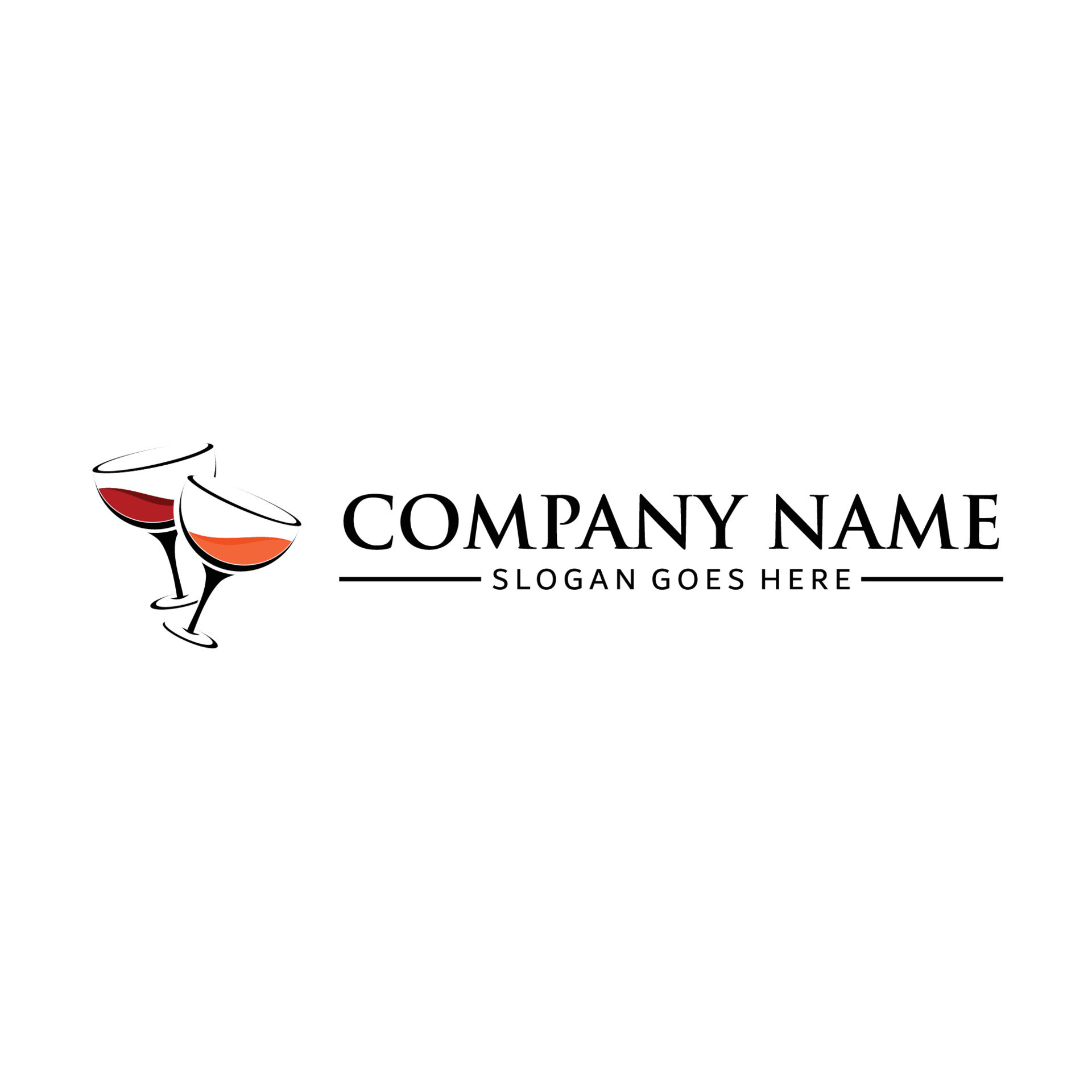 Wine Glass Logo Design Icon Vector On White Background 24706152 Vector