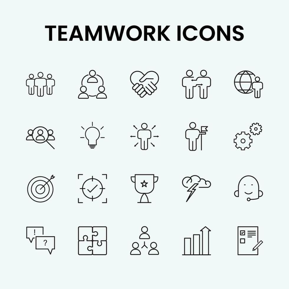 Teamwork icon set. Business teamwork, team building, work group and ... Teamwork icon set. Business teamwork, team building, work group and ...