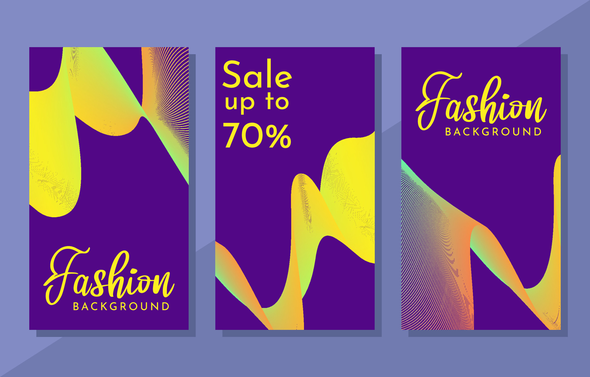 set of fashion abstract gradient stripes vector background element ...