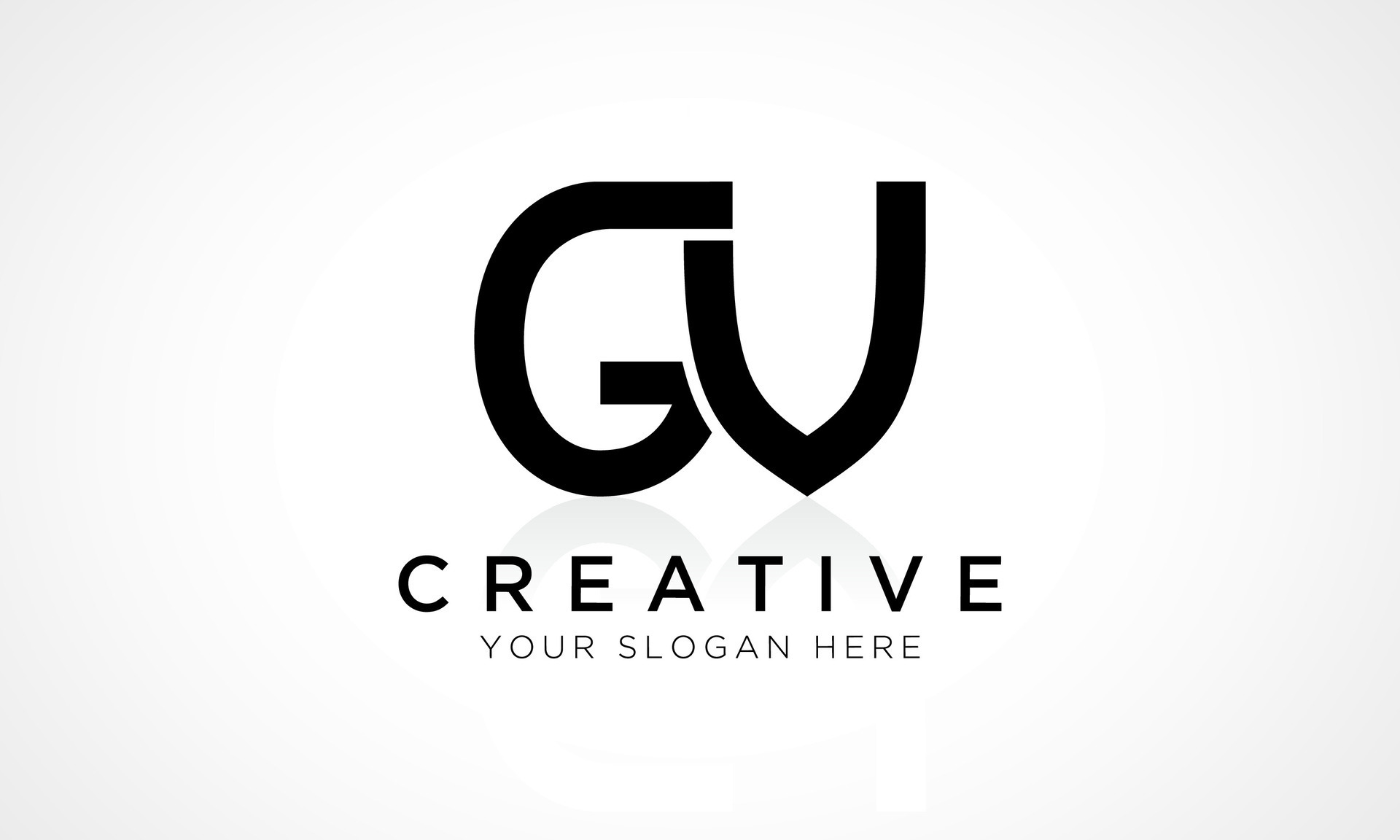 GV Letter Logo Design Vector Template. Alphabet Initial Letter GV Logo Design With Glossy ...