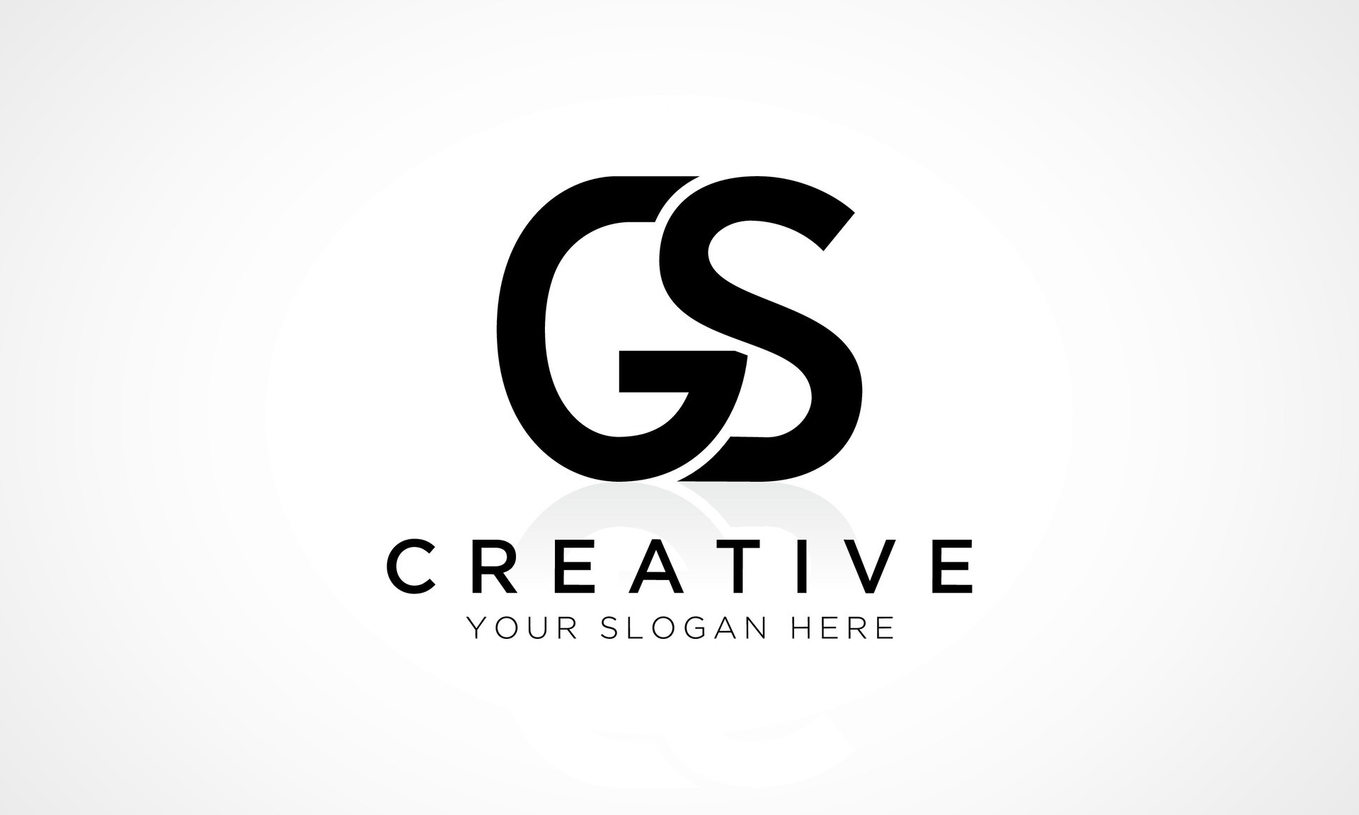 gs letra logo diseño vector modelo. alfabeto inicial letra gs logo diseño con lustroso reflexión ...