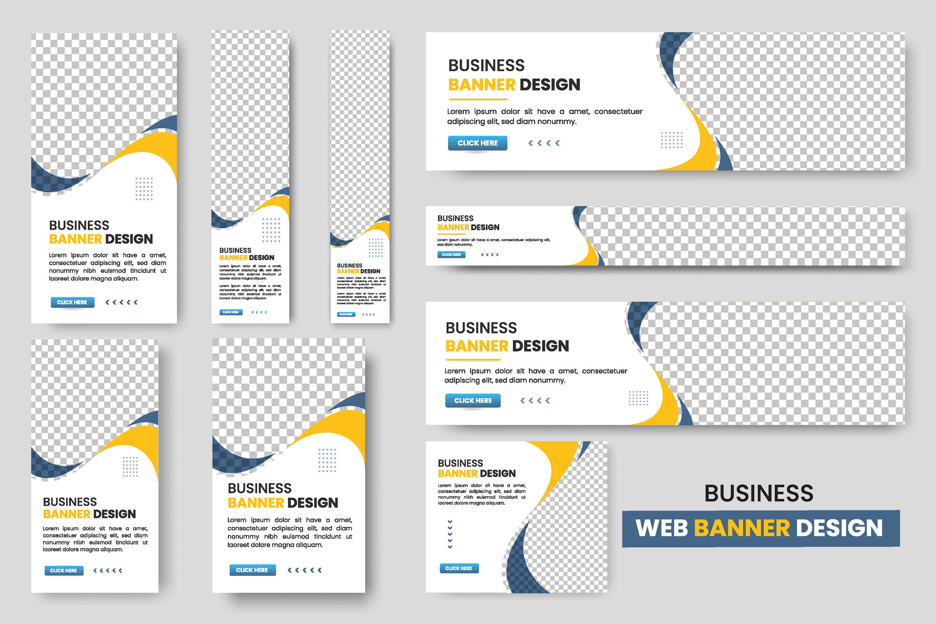 Abstract Banner Design Web Banner Template Set Horizontal Header Web Banner Cover Header