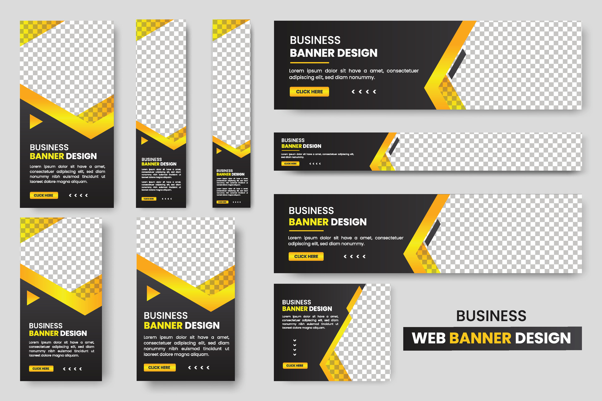 Abstract Banner Design Web Banner Template Set Horizontal Header Web Banner Cover Header