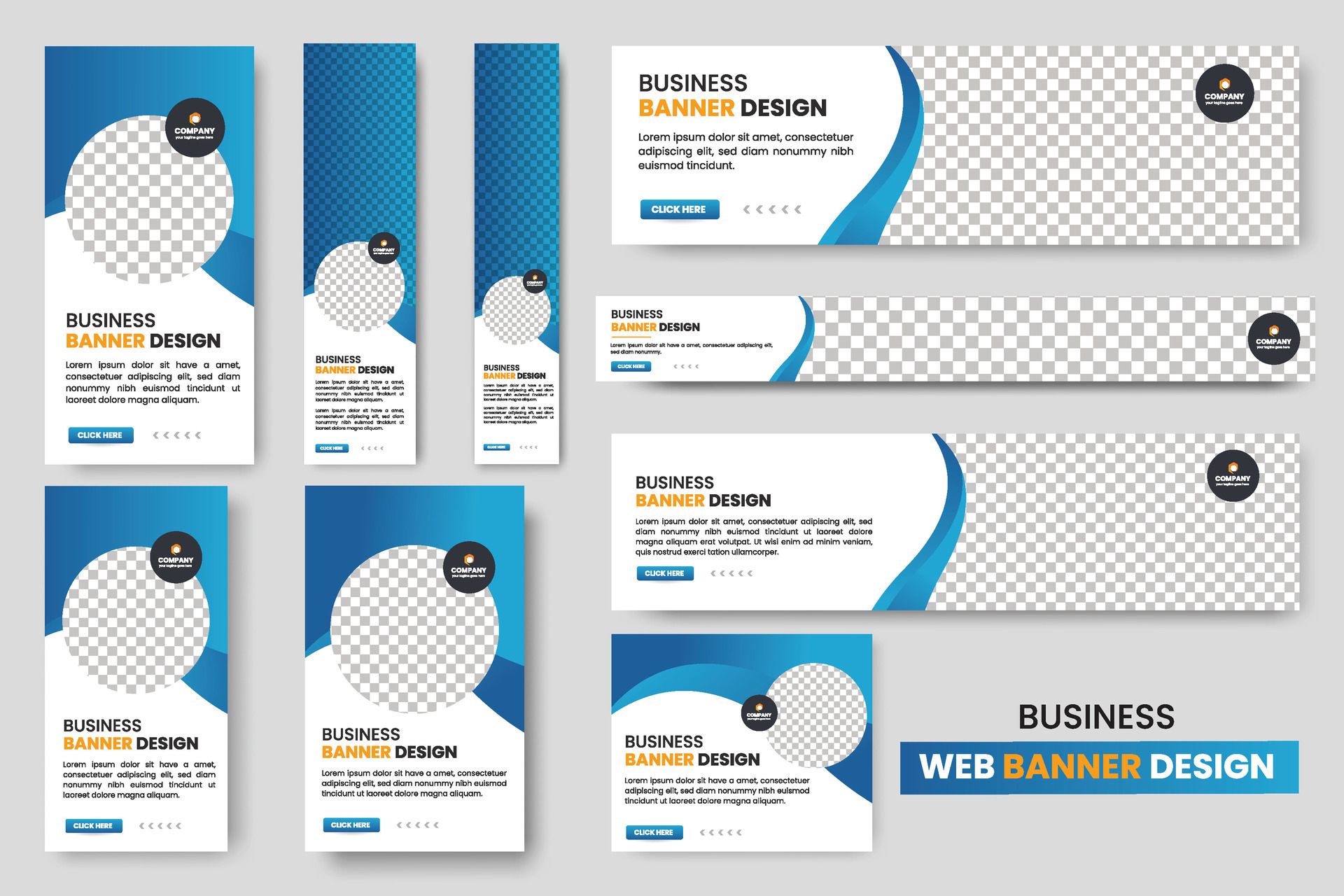 Abstract Banner Design Web Banner Template Set Horizontal Header Web Banner Cover Header