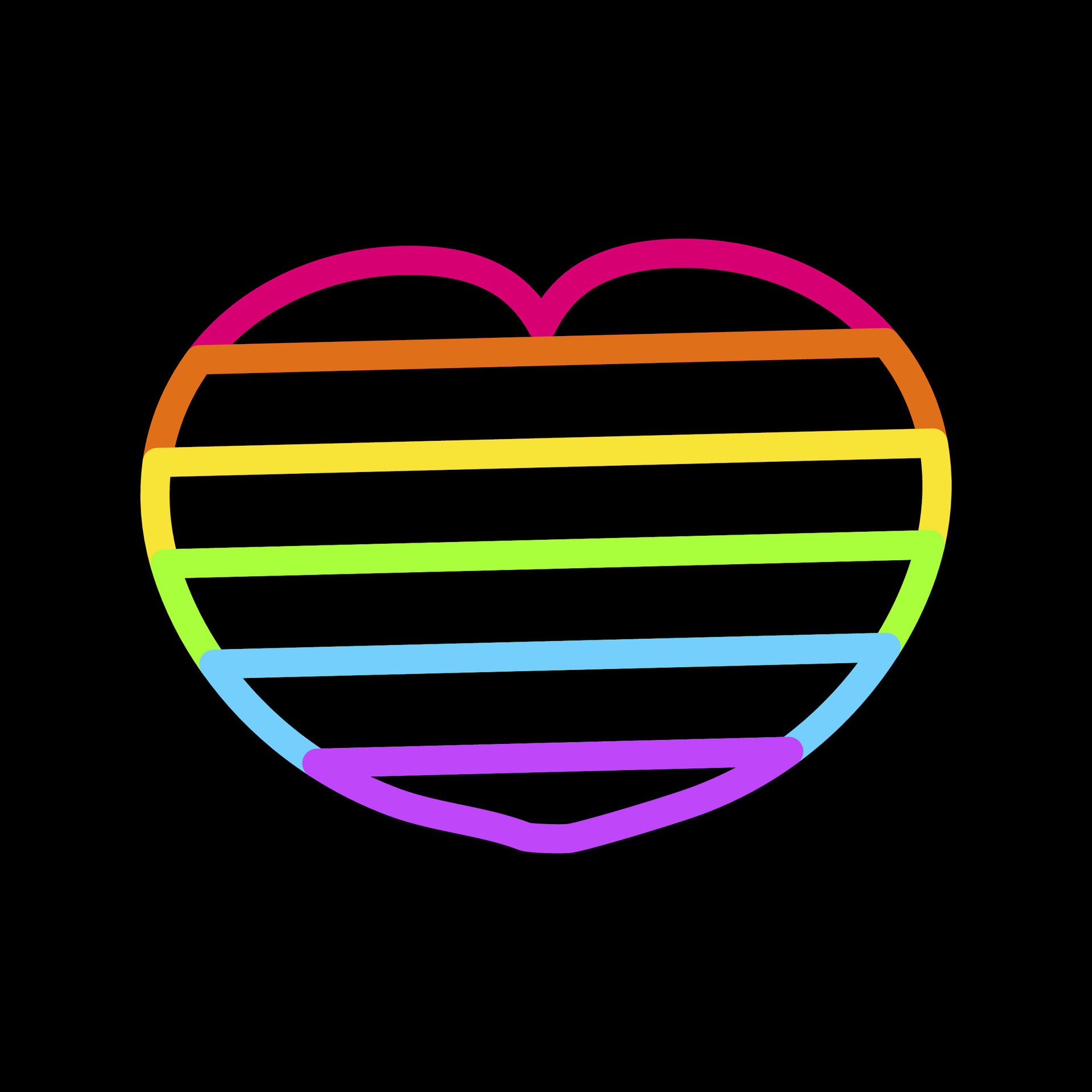 Neon Rainbow Big Heart Pride Party Icon 24719985 Vector Art at Vecteezy