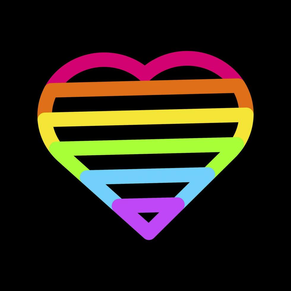 Neon Rainbow Heart Pride Party Icon 24719987 Vector Art at Vecteezy