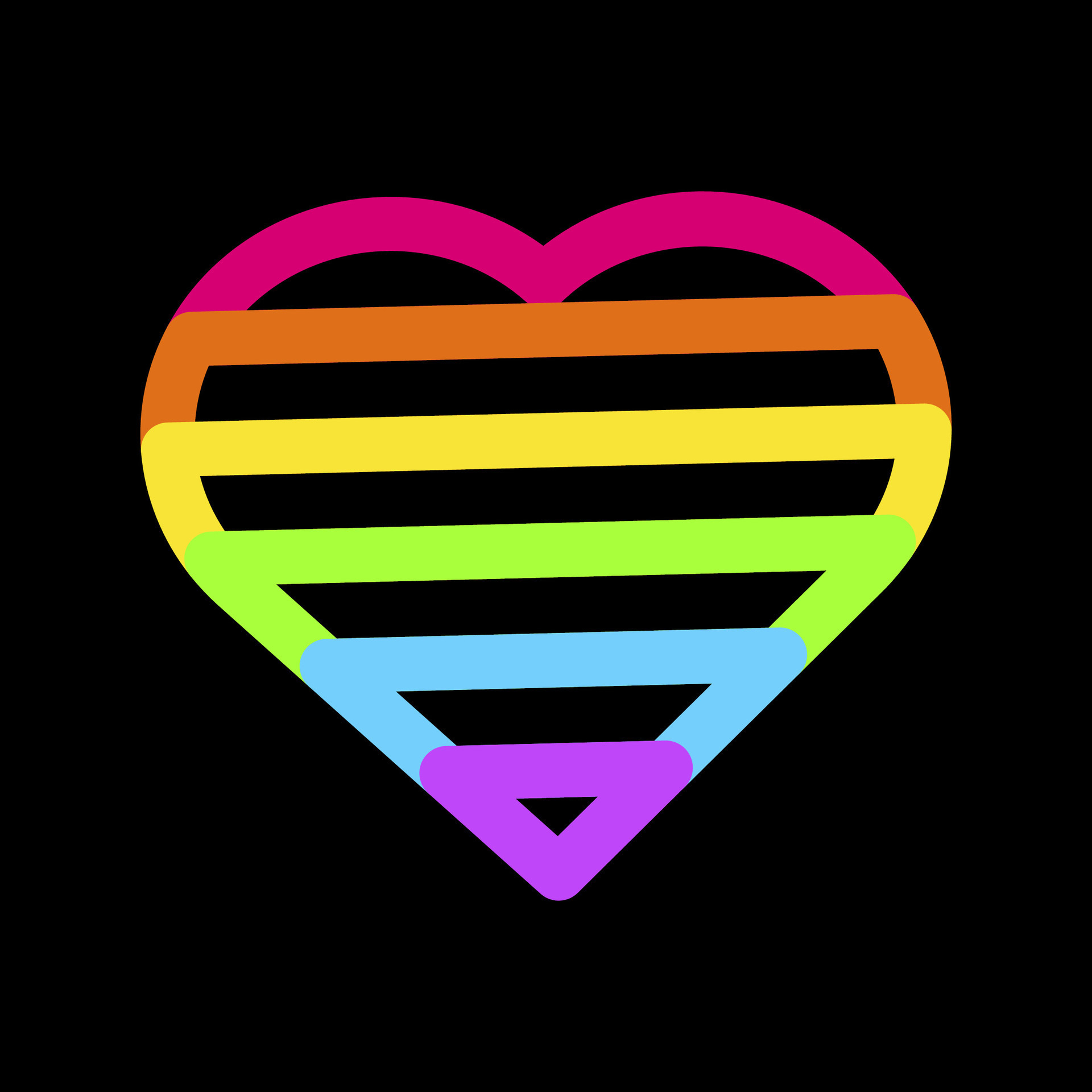 Neon Rainbow Heart Pride Party Icon 24719987 Vector Art at Vecteezy