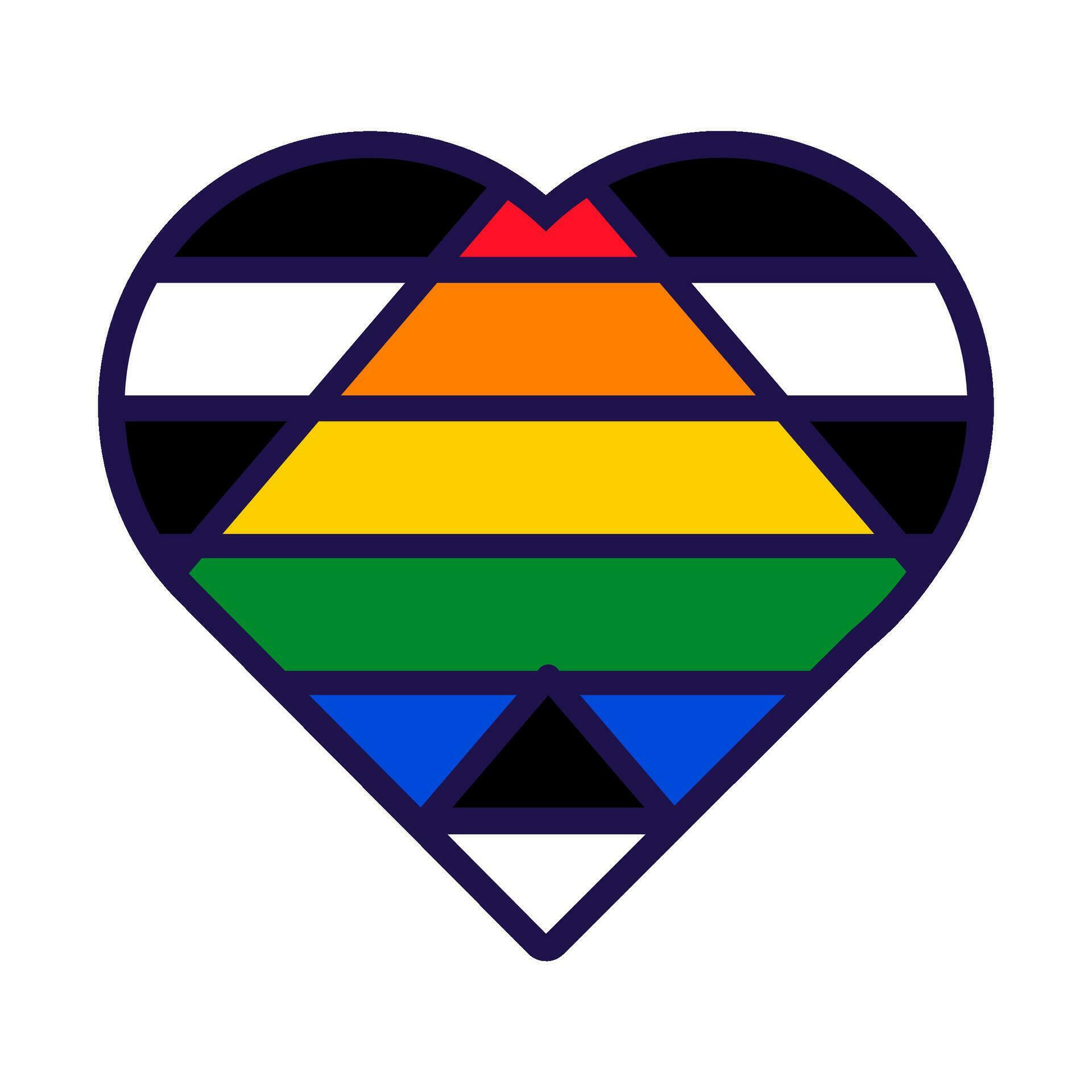 Outline Flag Heart Ally Pride Icon 24719997 Vector Art At Vecteezy