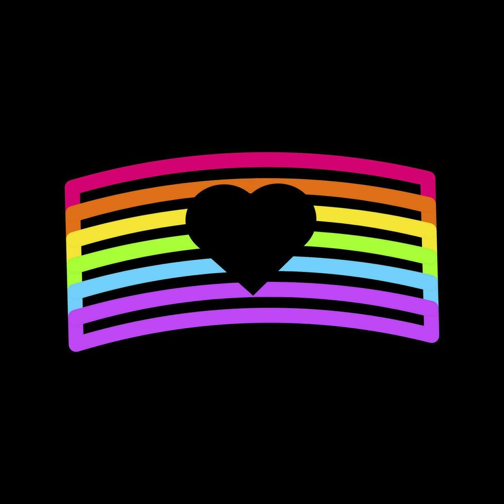 Neon Rainbow Heart Flag Pride Party Icon 24720011 Vector Art at Vecteezy