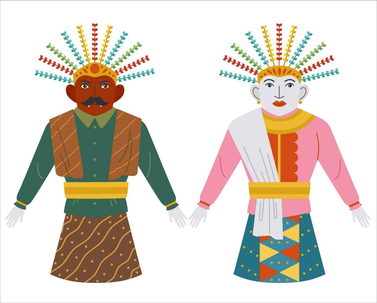 a pair of Ondel-ondel from DKI Jakarta 24720749 Vector Art at Vecteezy a pair of Ondel-ondel from DKI Jakarta 24720749 Vector Art at Vecteezy