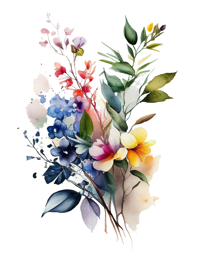 Watercolor Flower Watercolor Flower Watercolor Colorful Spring