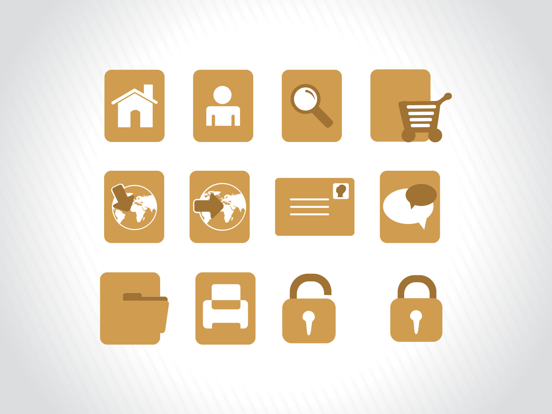 web mail icons set for websites, web applications. email applications ...