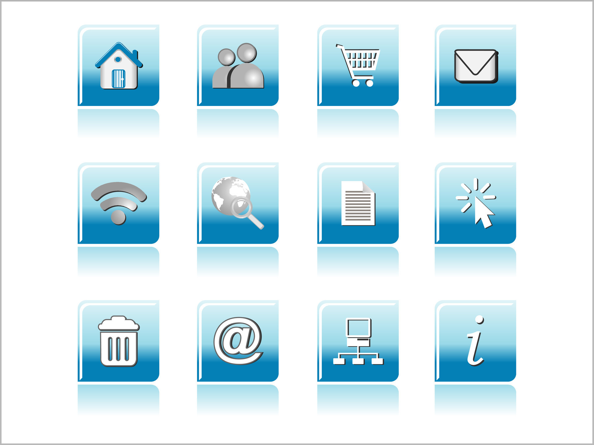 web mail icons set for websites, web applications. email applications ...