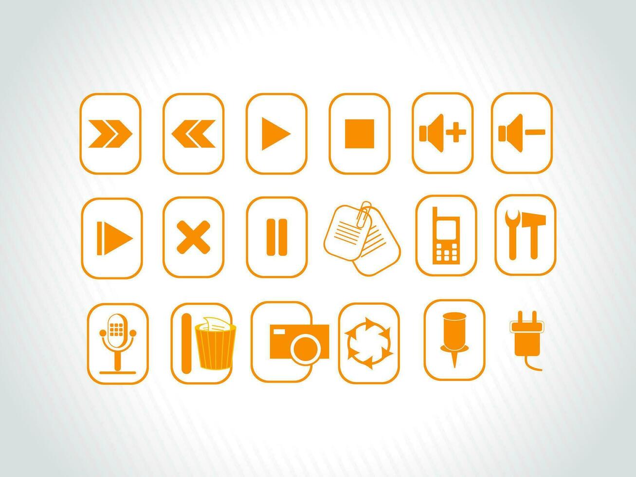 Button icon set 24726717 Vector Art at Vecteezy