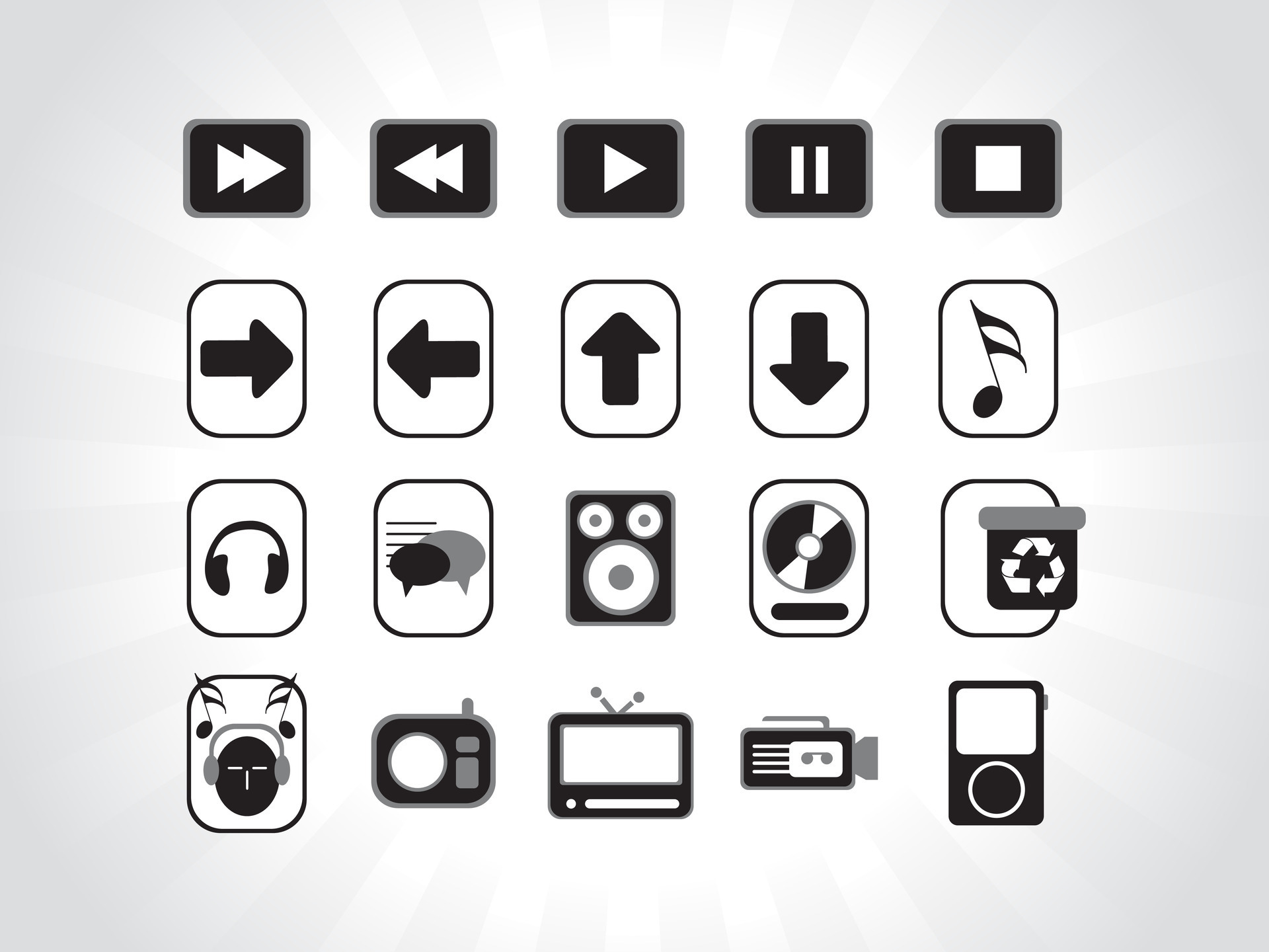 Button icon set 24726925 Vector Art at Vecteezy