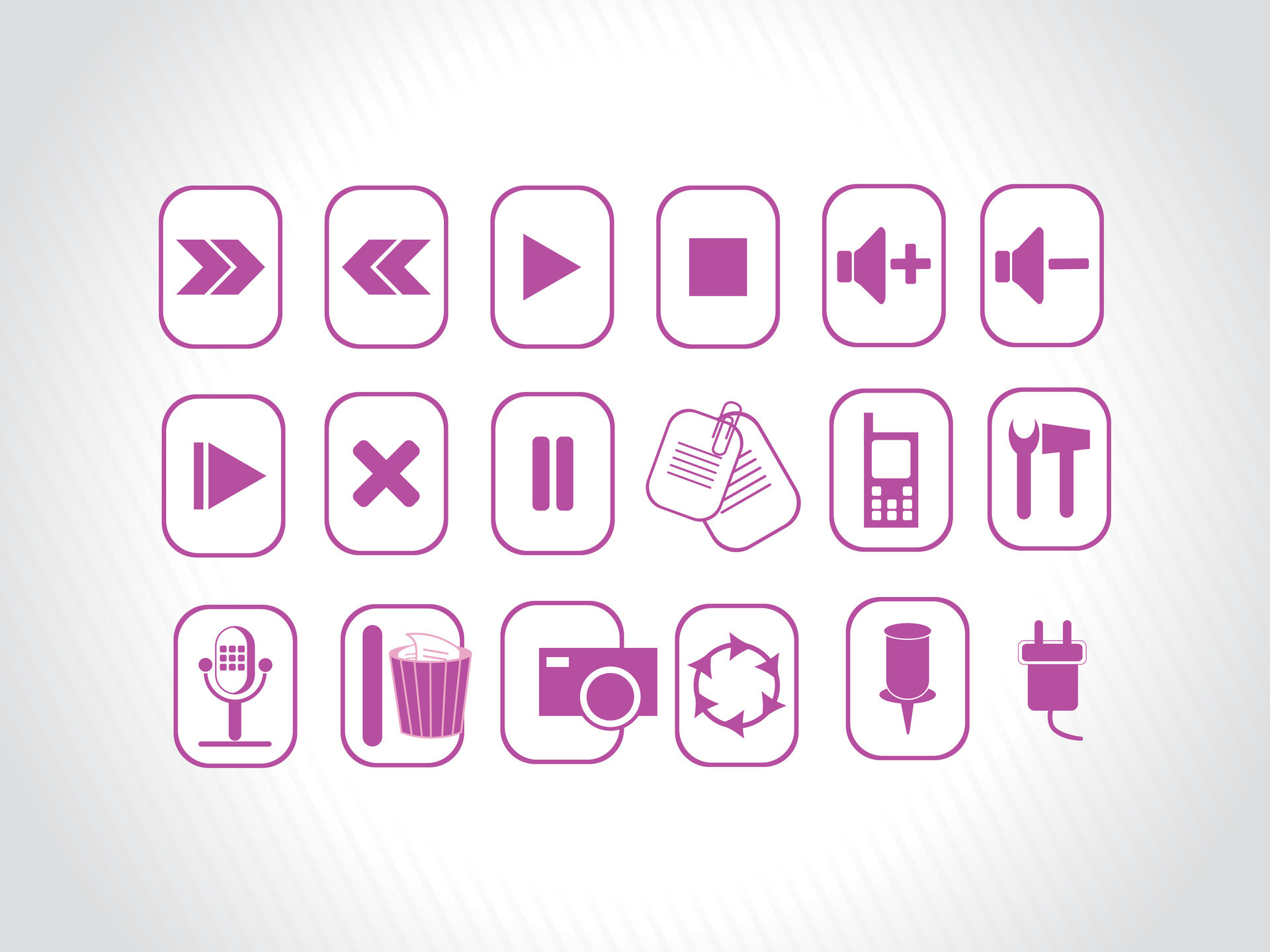 Button icon set 24726933 Vector Art at Vecteezy