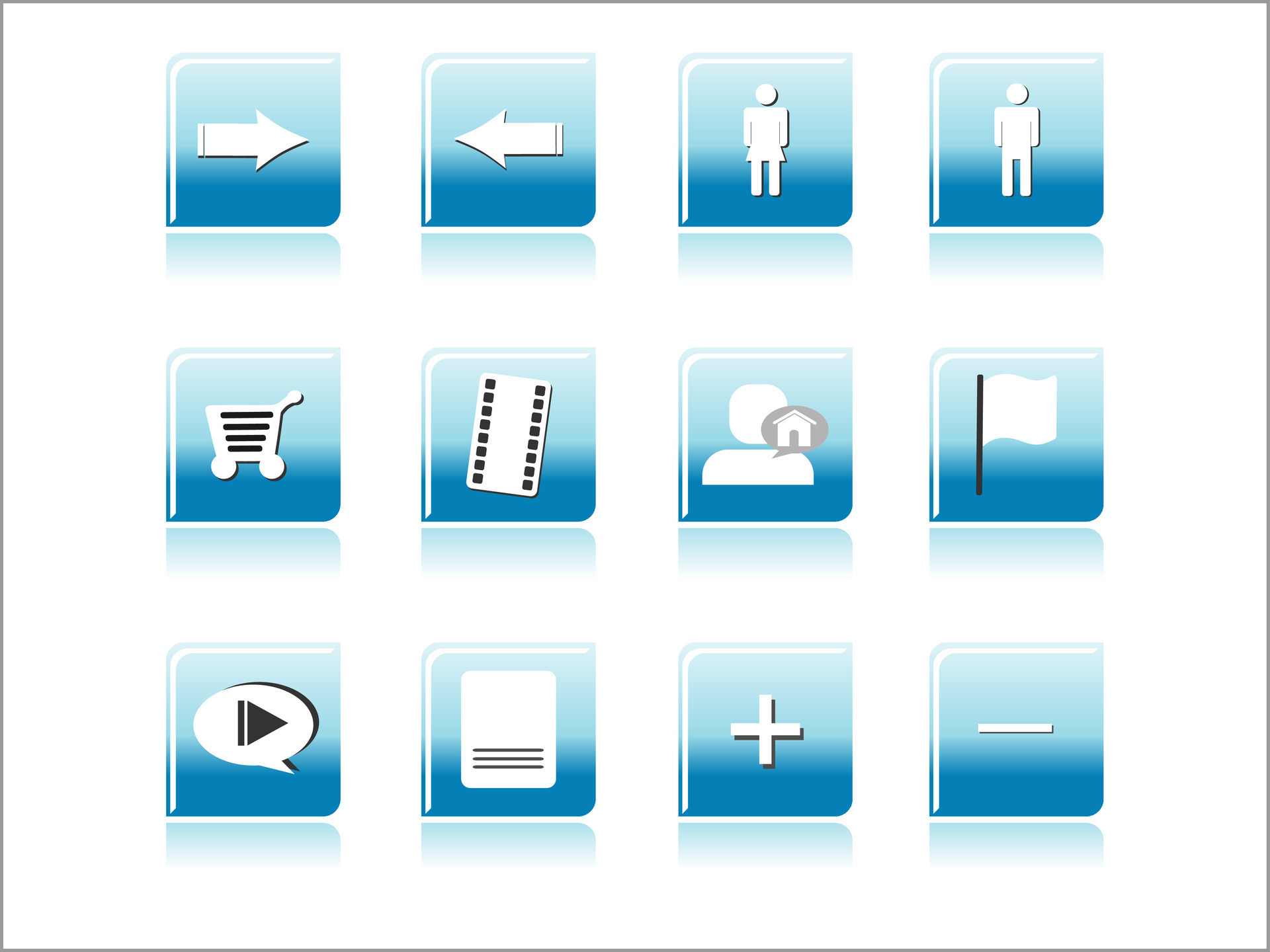 Button icon set 24728179 Vector Art at Vecteezy