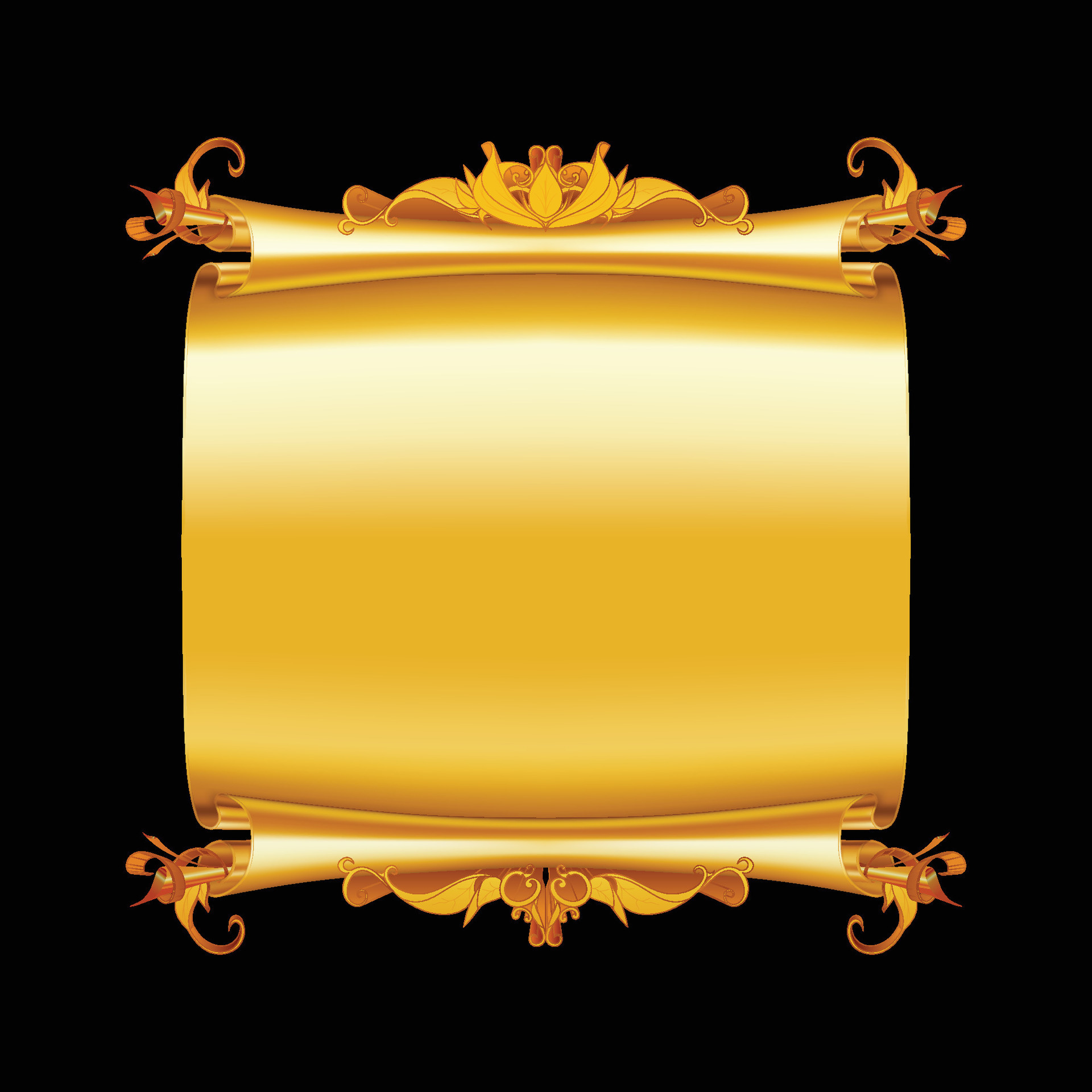 Vintage Gold Plated Scroll Vector Artwork 24730348 Vector Art at Vecteezy