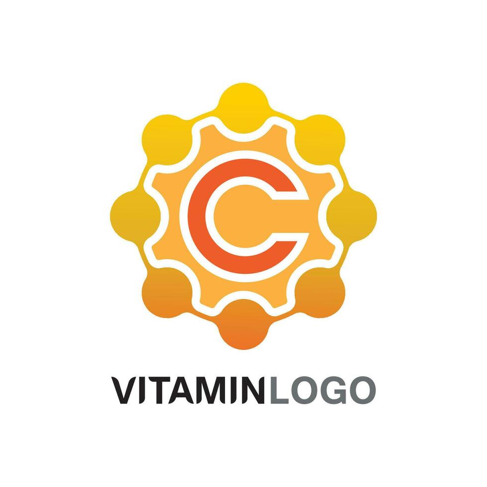 Vitamin C Logo Vector Design Vector Icon Health Nutrition 24733789 Vector Art At Vecteezy