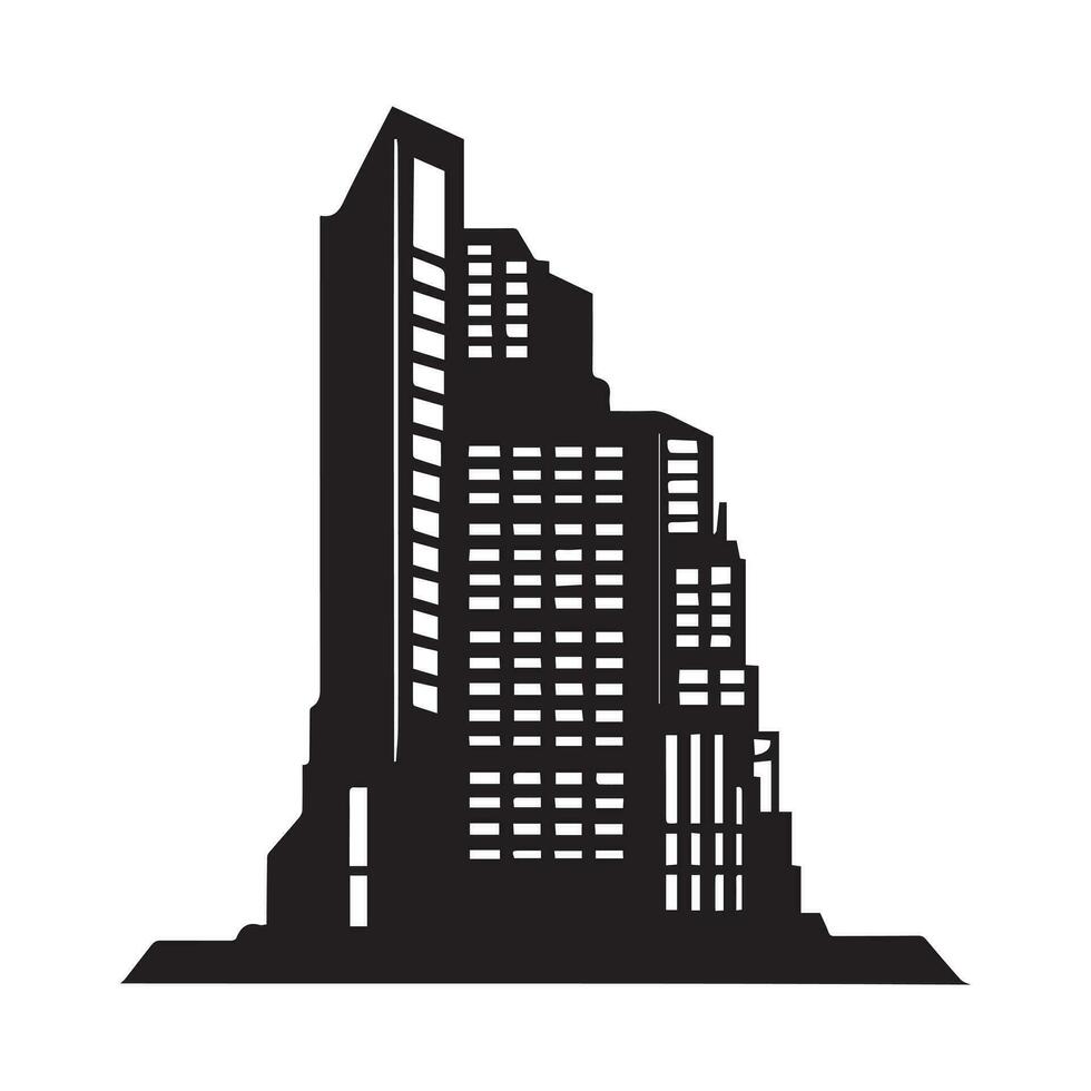 Tall Building Vector Silhouette 24741278 Vector Art at Vecteezy