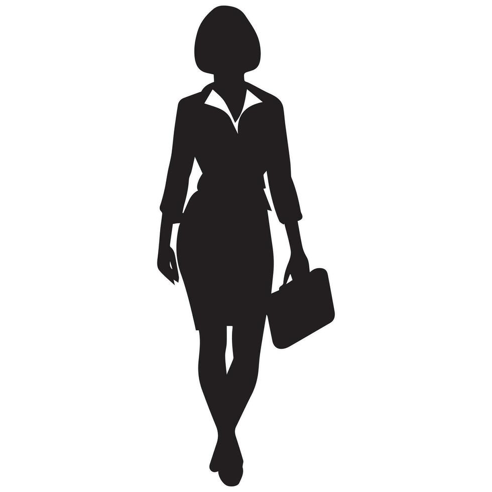 A Business Women Vector Silhouette Illustration 24741485 Vector Art at ...