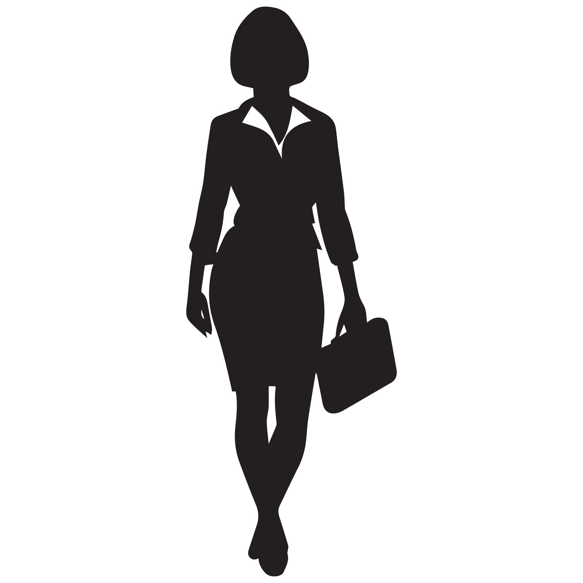 A Business Women Vector Silhouette Illustration 24741485 Vector Art at ...